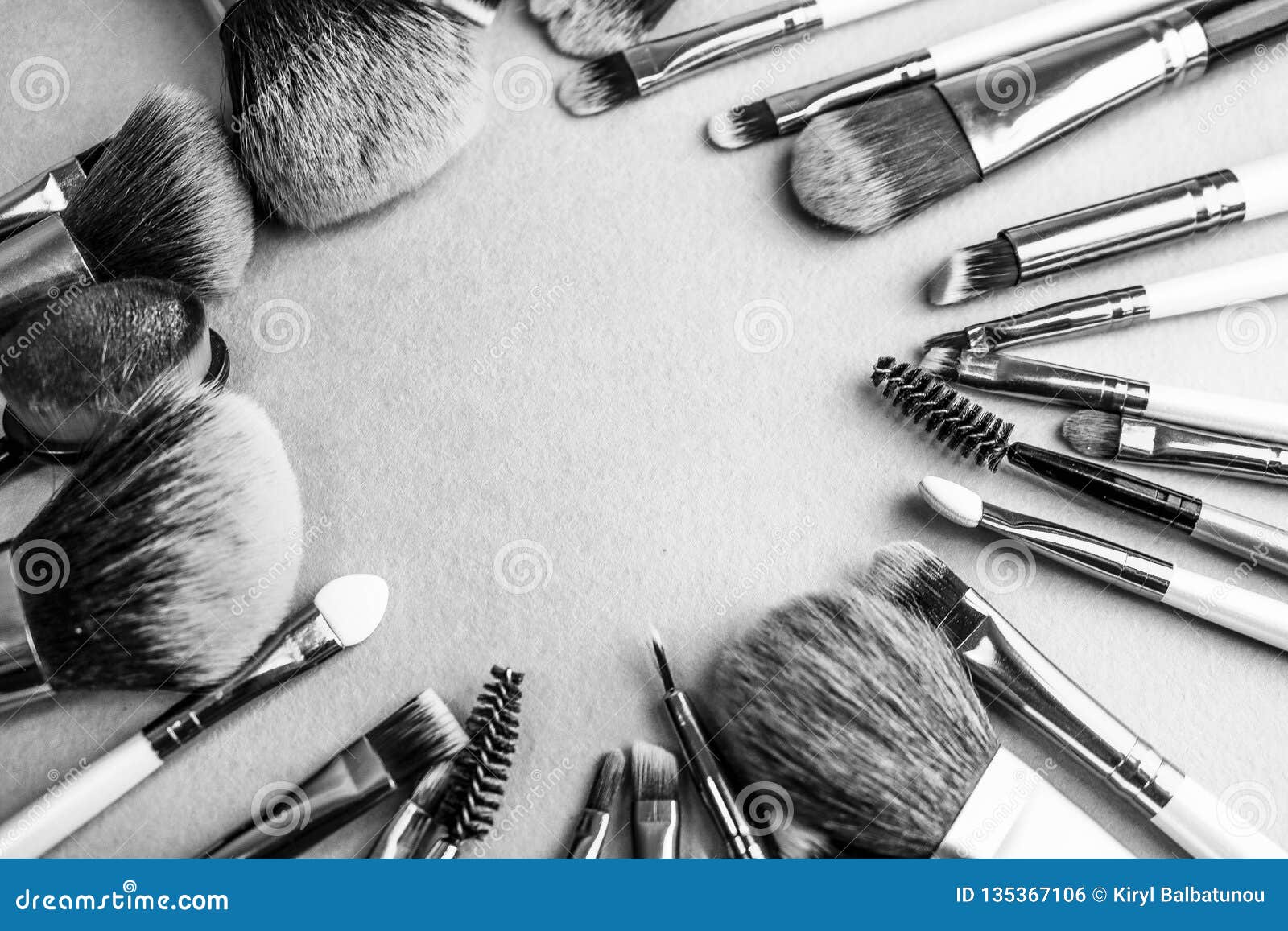 A Frame from a Set of Beautiful Different Soft Makeup Brushes from ...