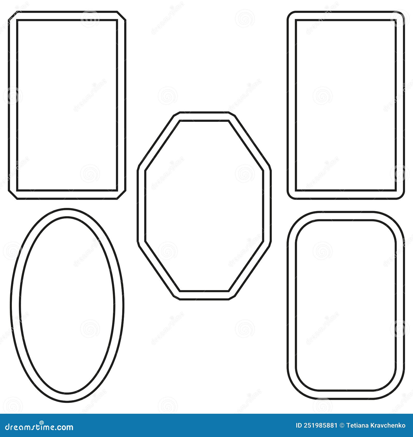 Frame Set for Decorative Design. Square Frame. Vector Illustration ...