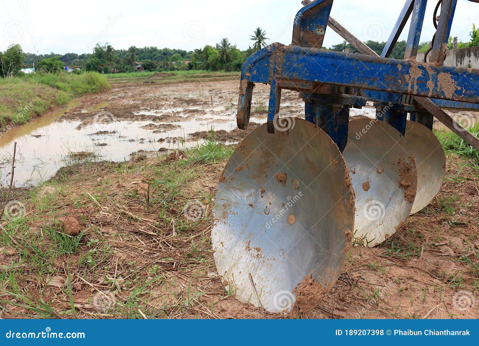 Frame set of disc plough stock photo. Image of cultivation - 189207398