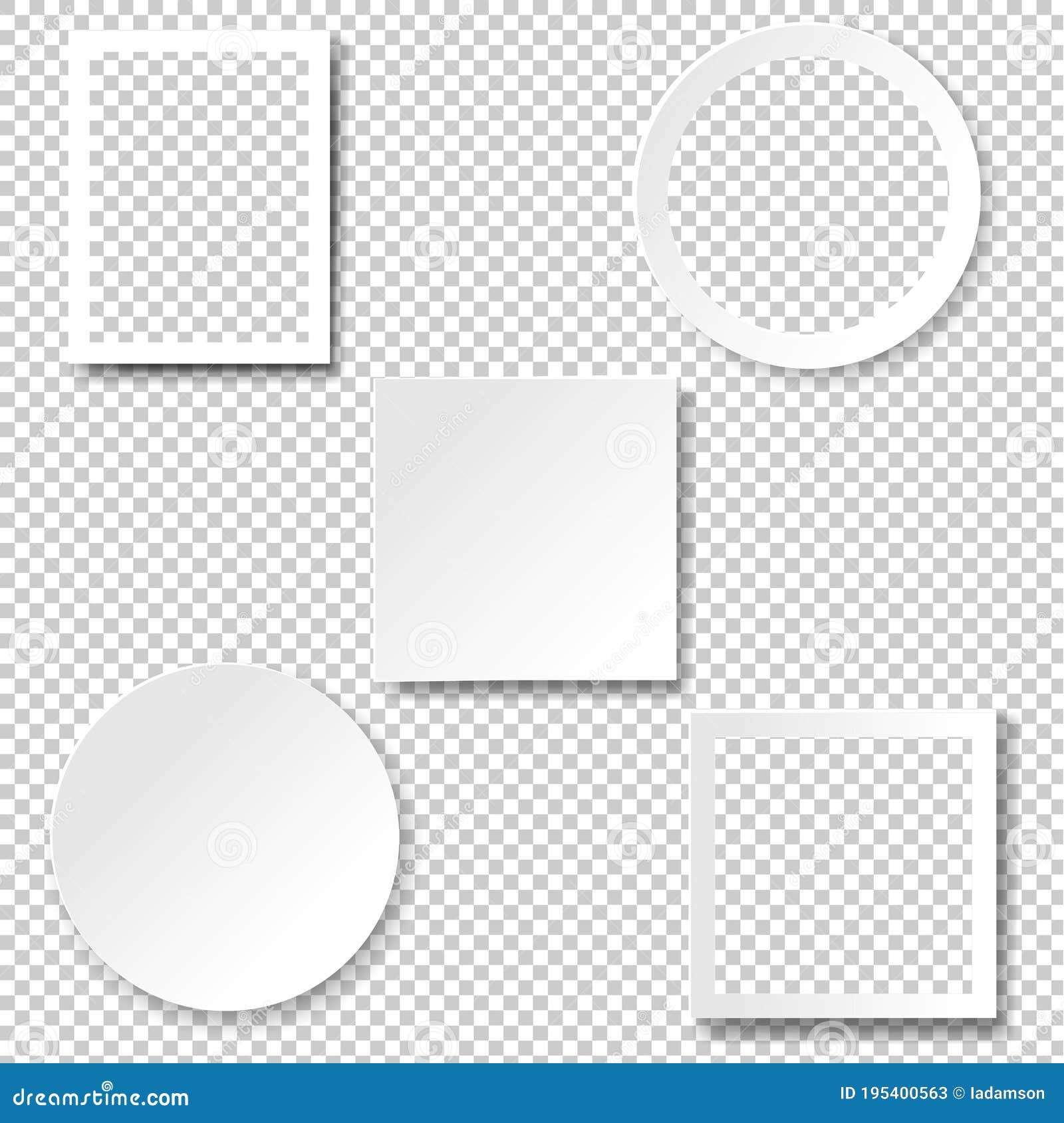 Frame Set Isolated Transparent Background Stock Vector - Illustration ...