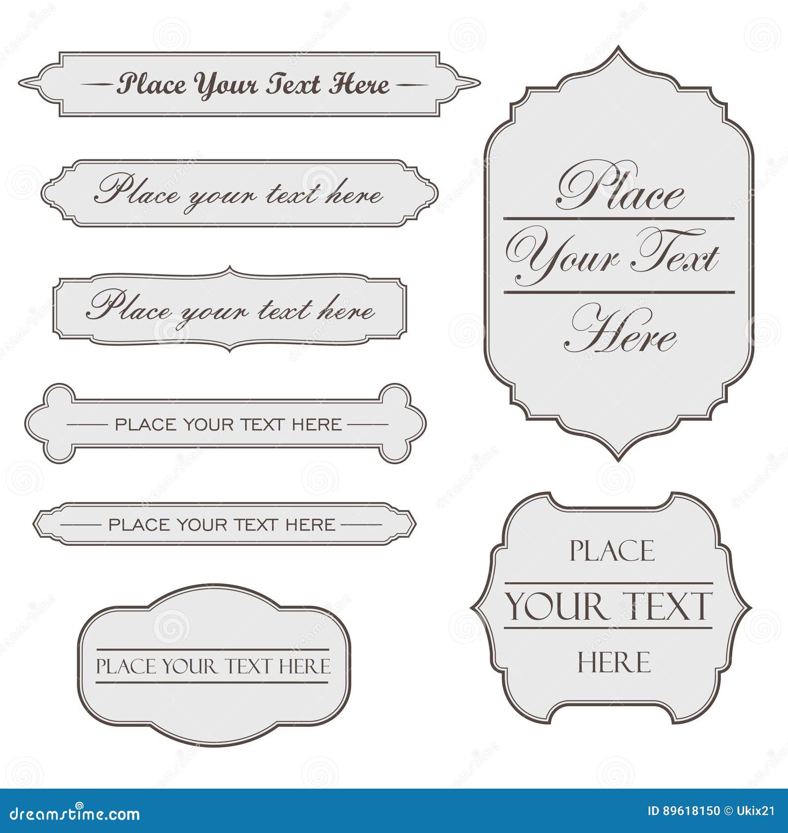 Frame set vector stock vector. Illustration of label - 89618150