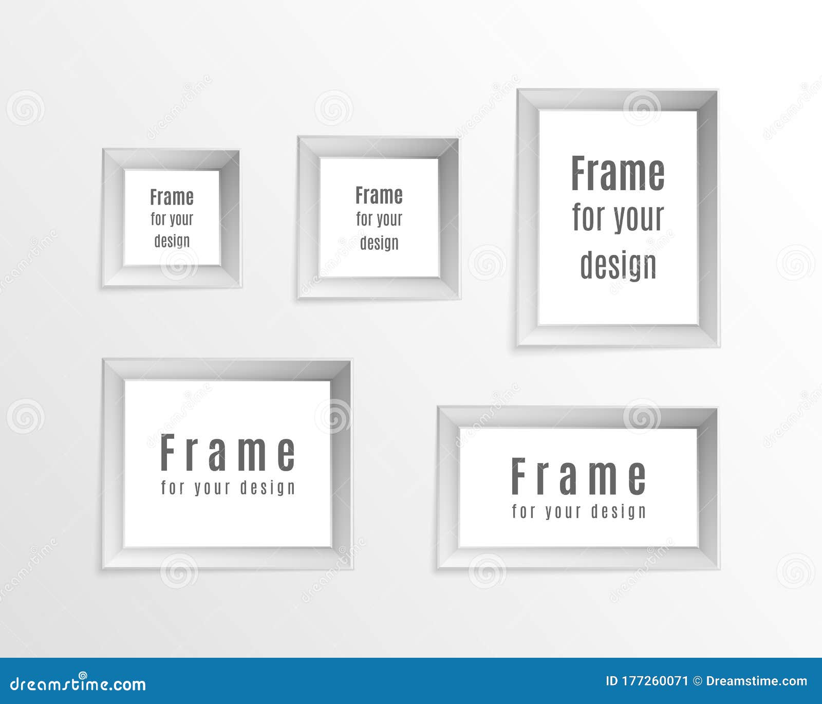 Realistic photo frames. stock illustration. Illustration of paper ...