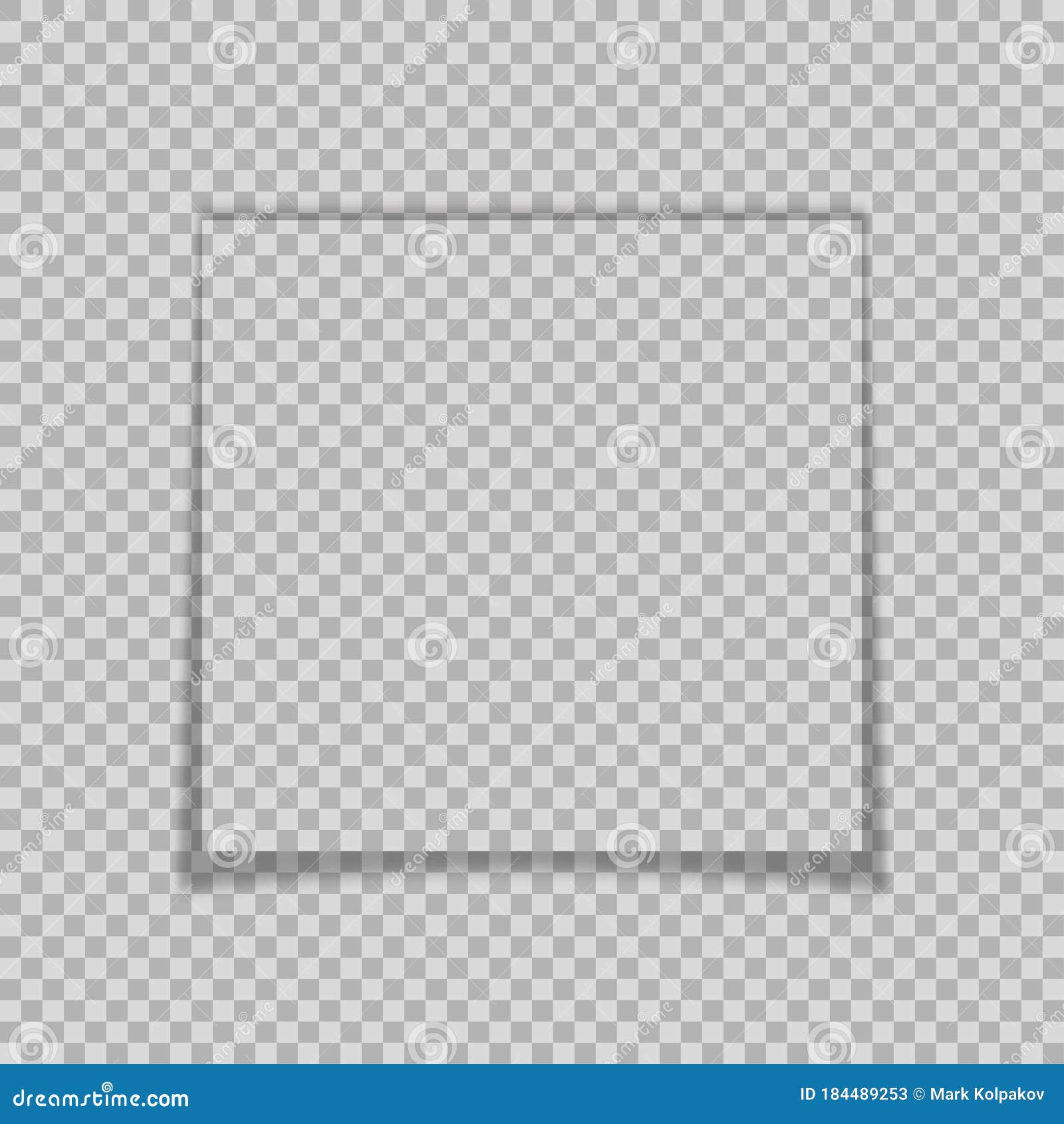 Frame Shadow on Transparent Background. Web Banner Element Vector Stock ...