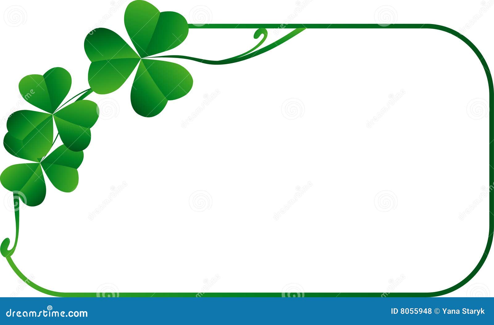 Frame with shamrock stock vector. Illustration of decorative - 8055948