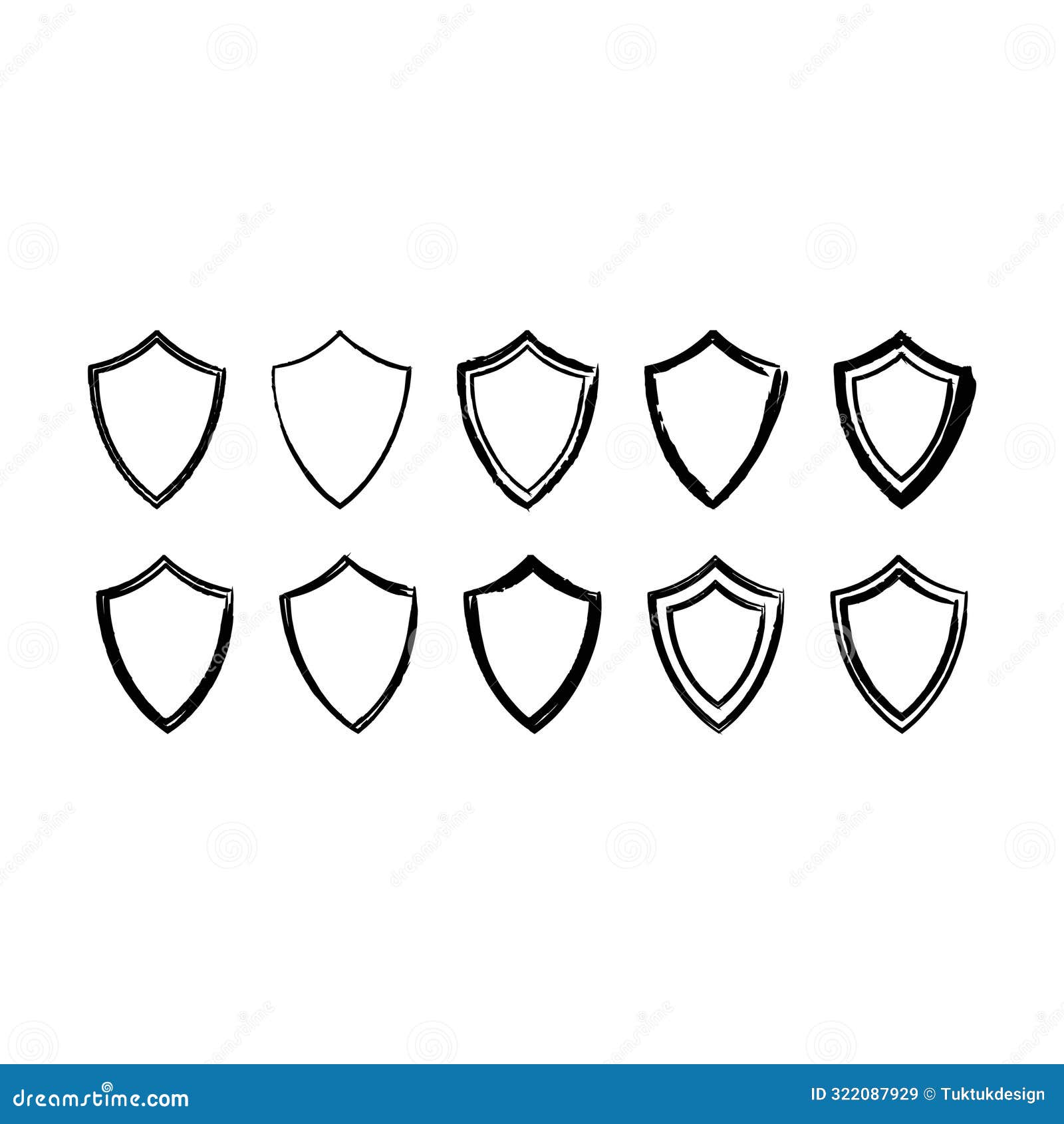 Frame Shield Texture Element, Outline Border Grunge Shape Icon ...