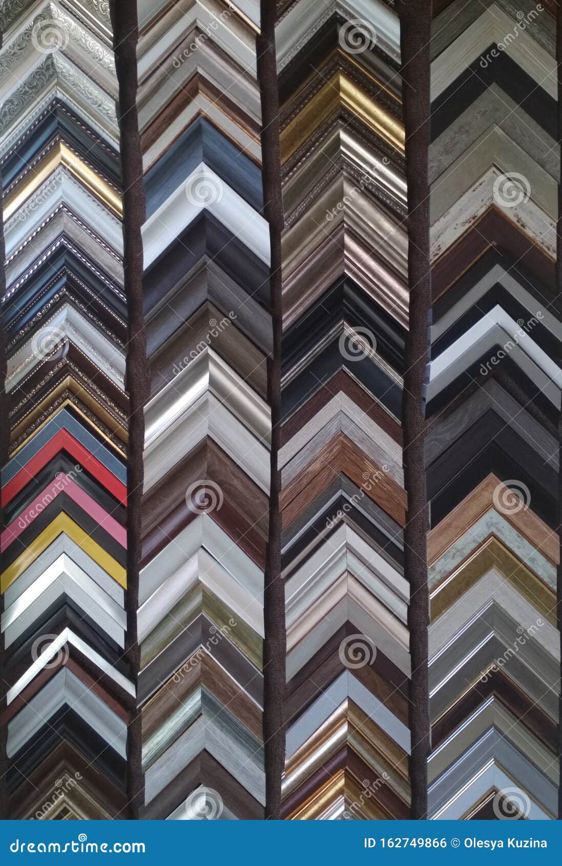 Frame Shop Sample Picture Frame Display Various Design Stock Photo ...