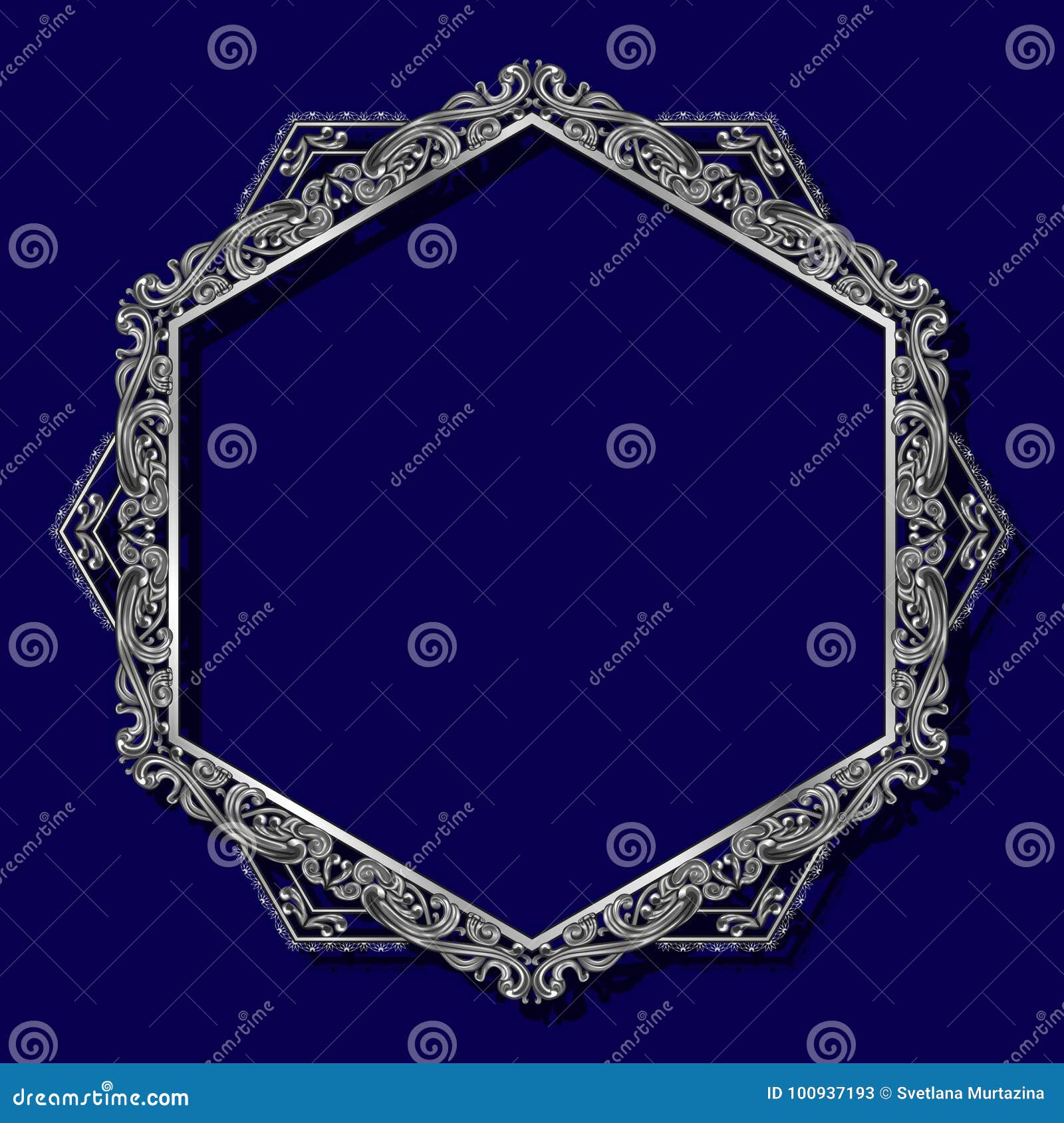 Frame Silver Color with Shadow Stock Vector - Illustration of ...