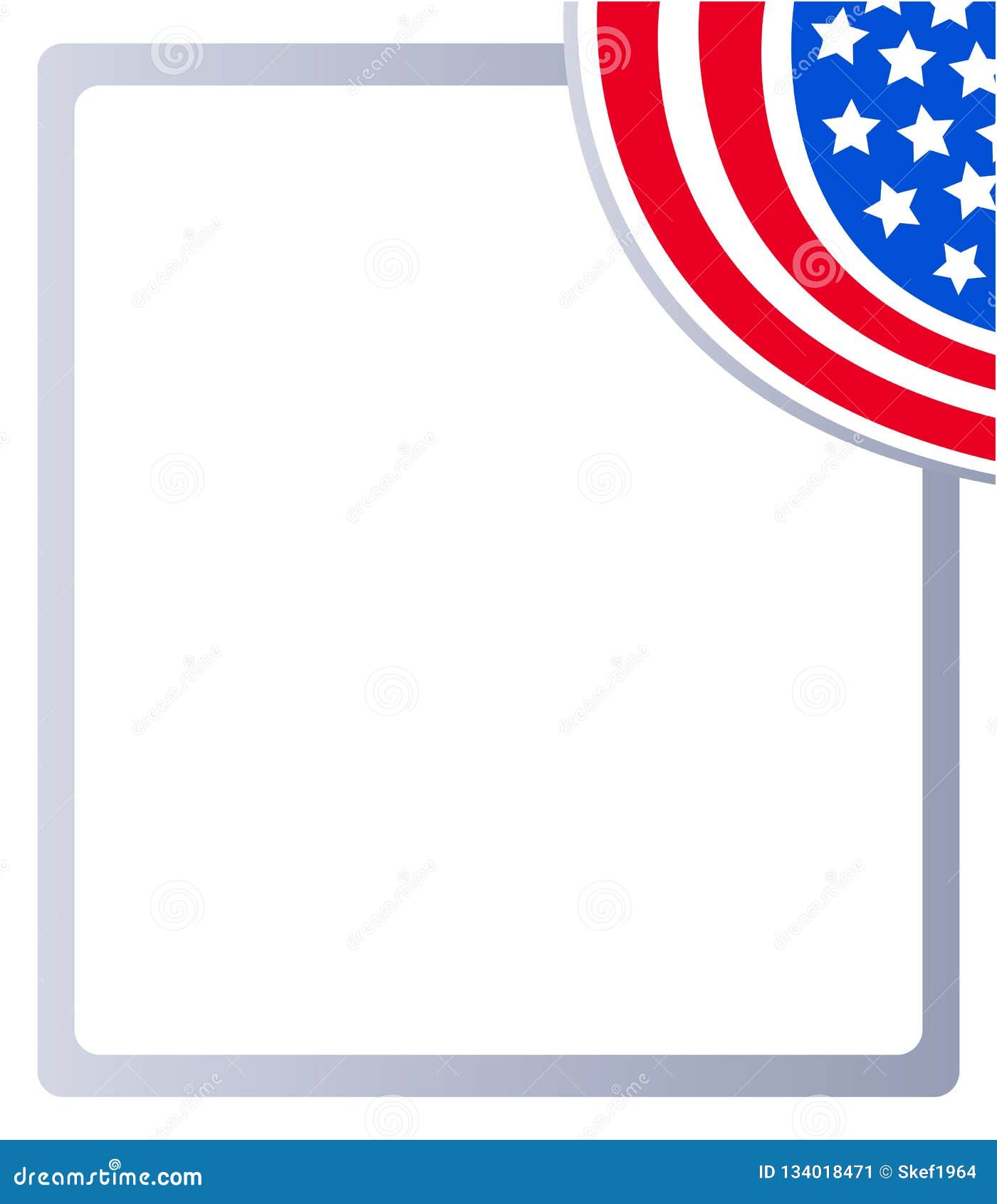 American USA Flag Patriotic Decorative Frame Stock Vector ...