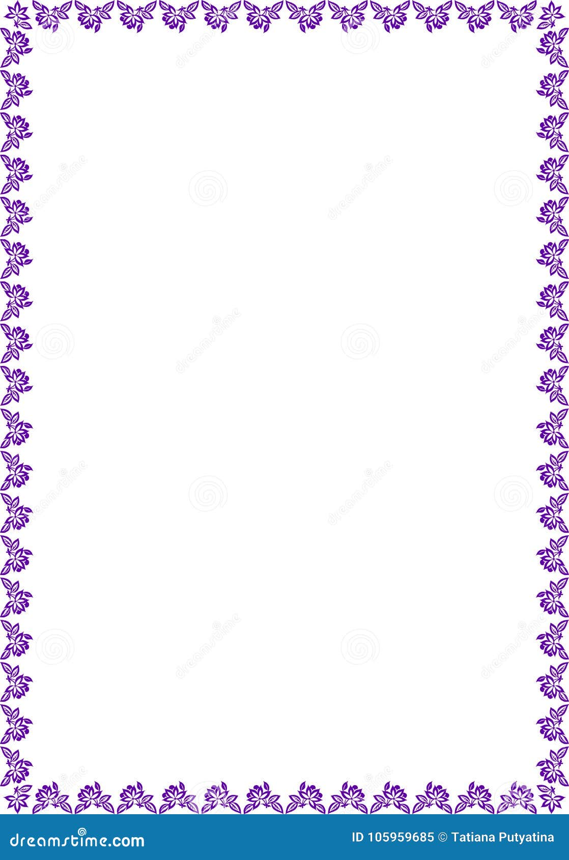 Frame for A4 size stock illustration. Illustration of cute - 105959685