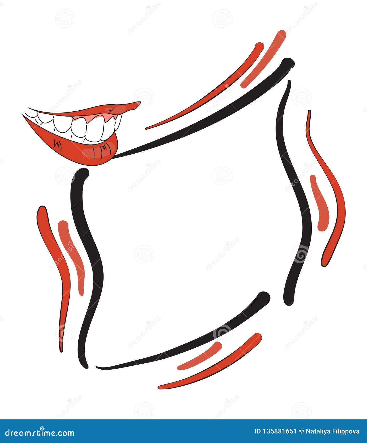 Frame with smile stock vector. Illustration of smile - 135881651