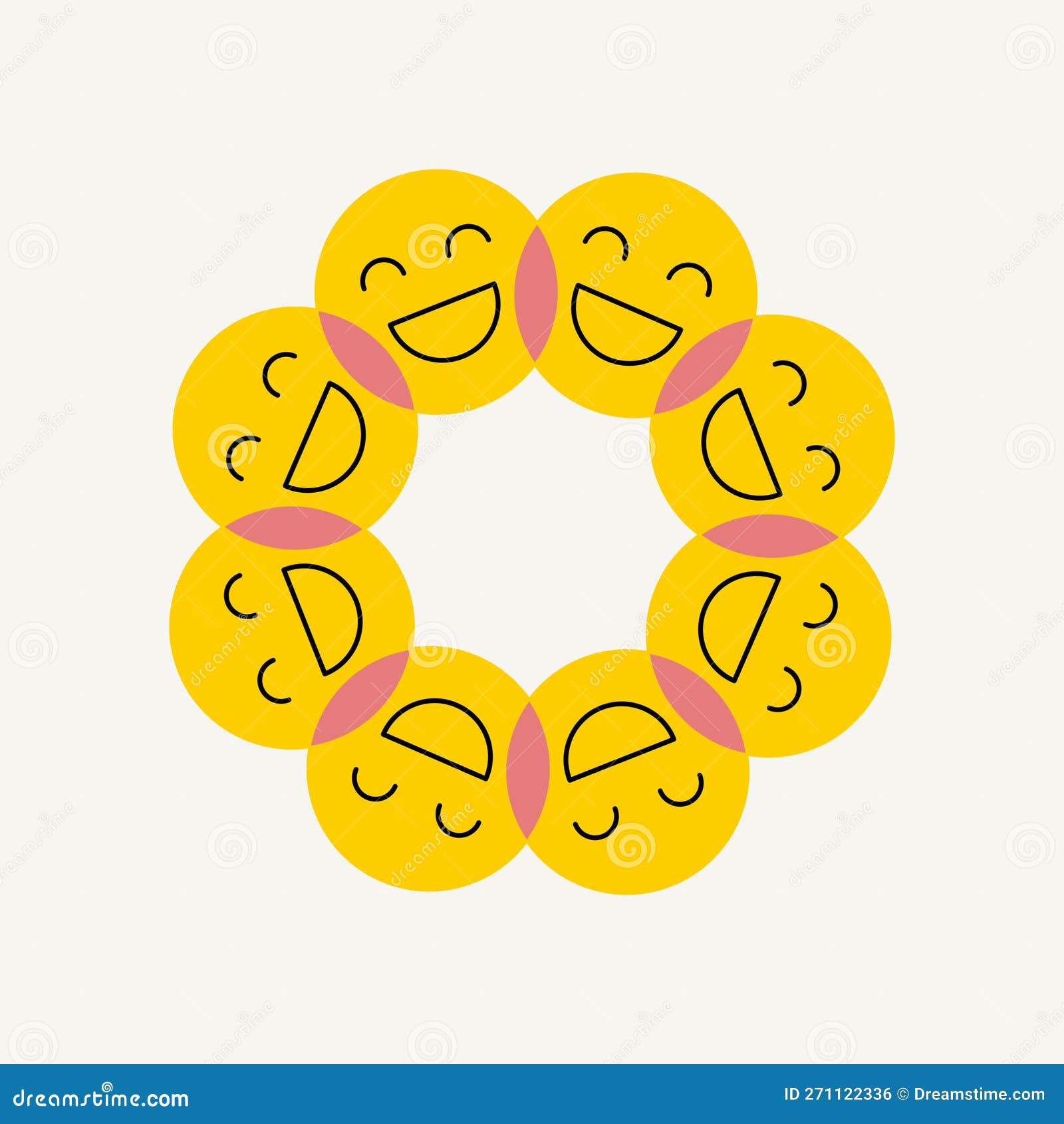Frame With Smiles, Border With Smiling Faces Vector Illustration ...