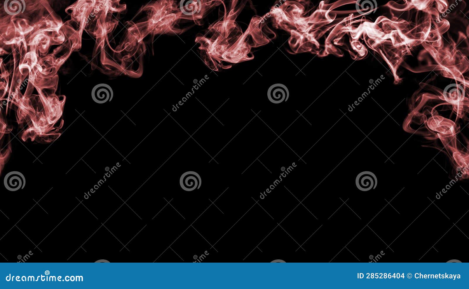 Frame of Smoke on Black Background, Space for Text. Banner Design Stock ...