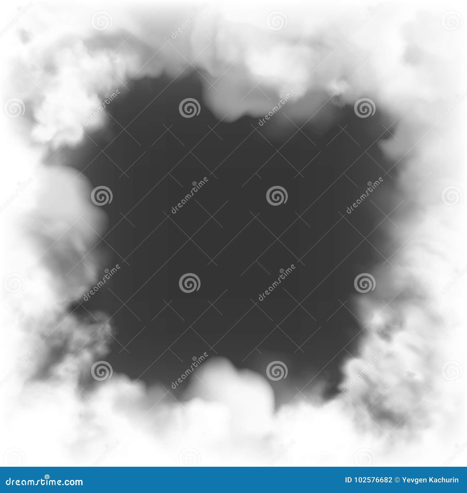 Smoke Frame Dark Background Stock Vector - Illustration of explosion ...