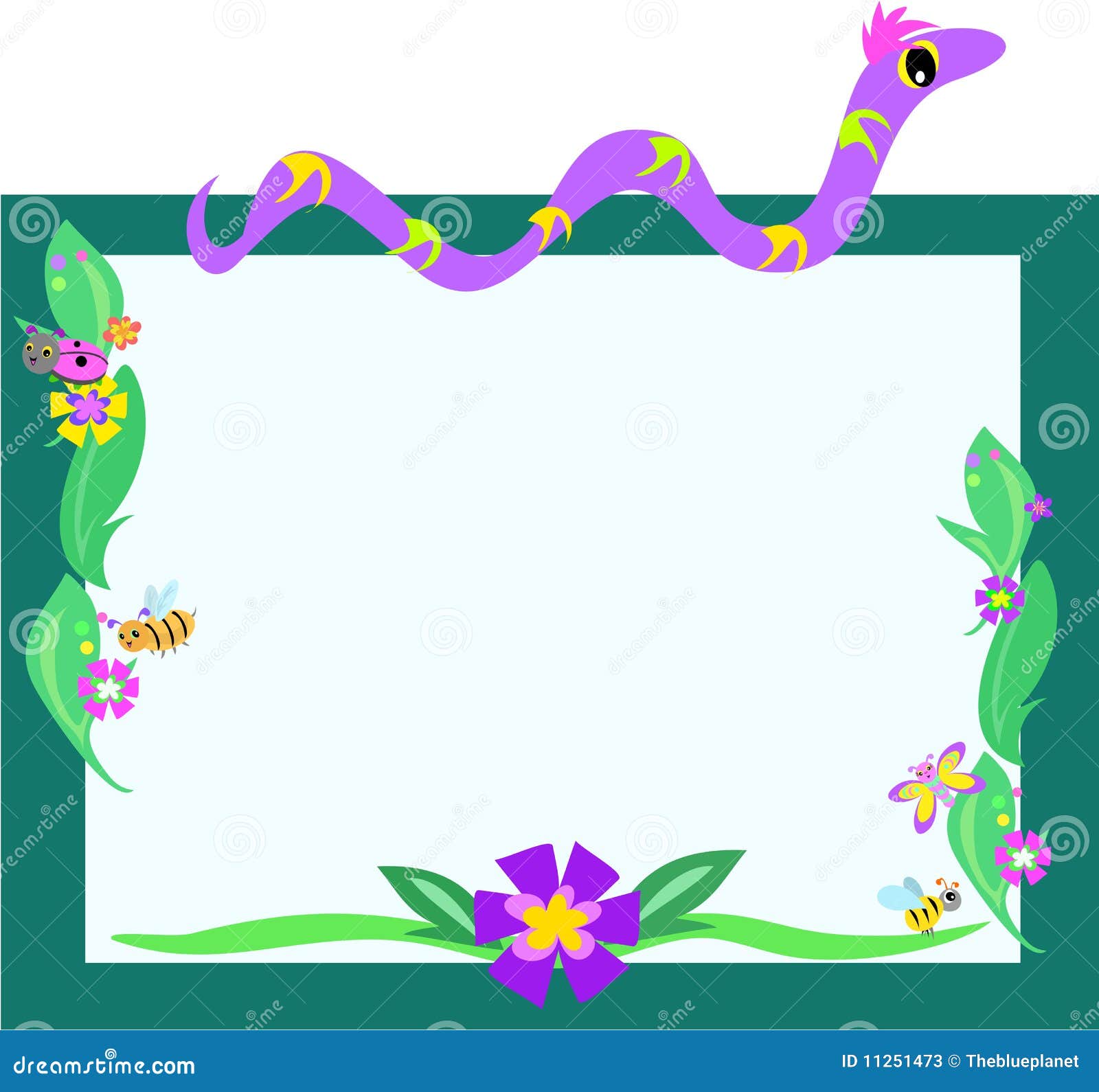 Frame With Snake Ornament For Figura Or Frame Profile Template Stock ...