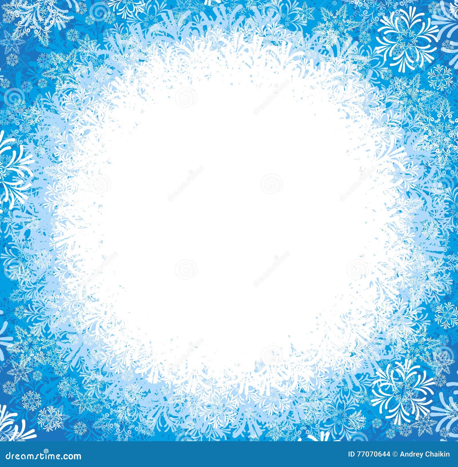 Frame with snow. stock vector. Illustration of vector - 77070644
