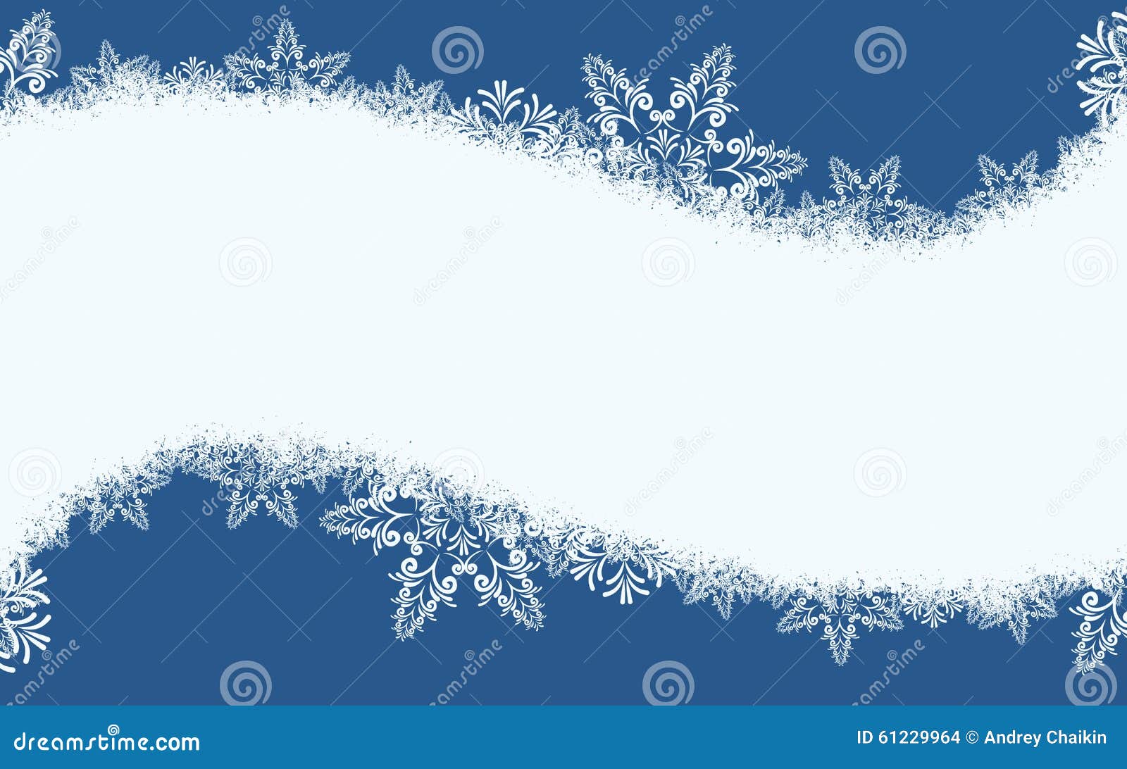 Frame with the snow. stock vector. Illustration of vector - 61229964