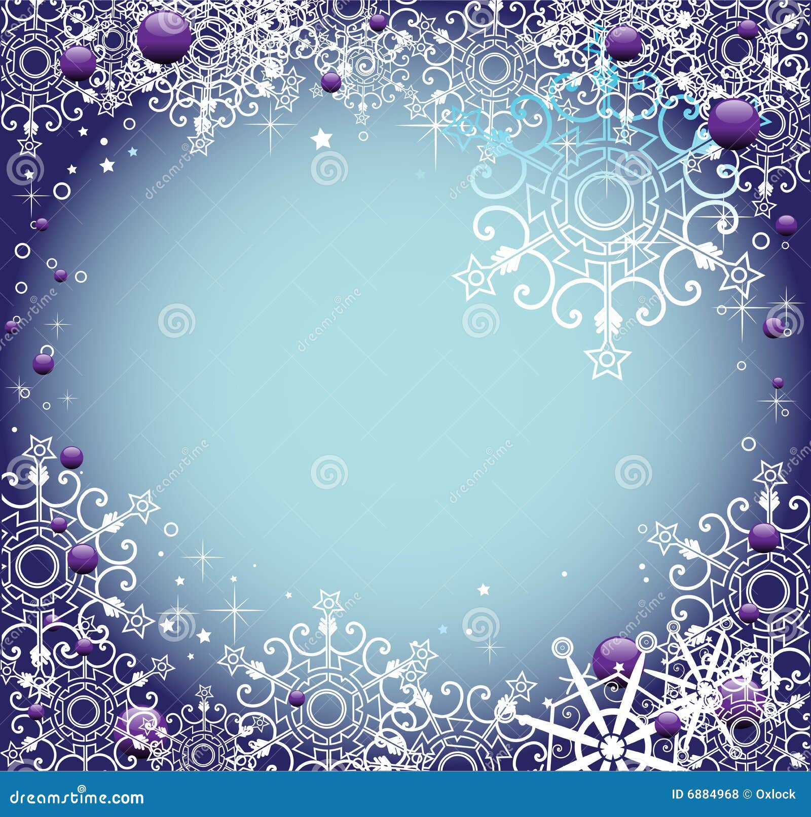 Frame with snowflakes stock vector. Illustration of freeze - 6884968