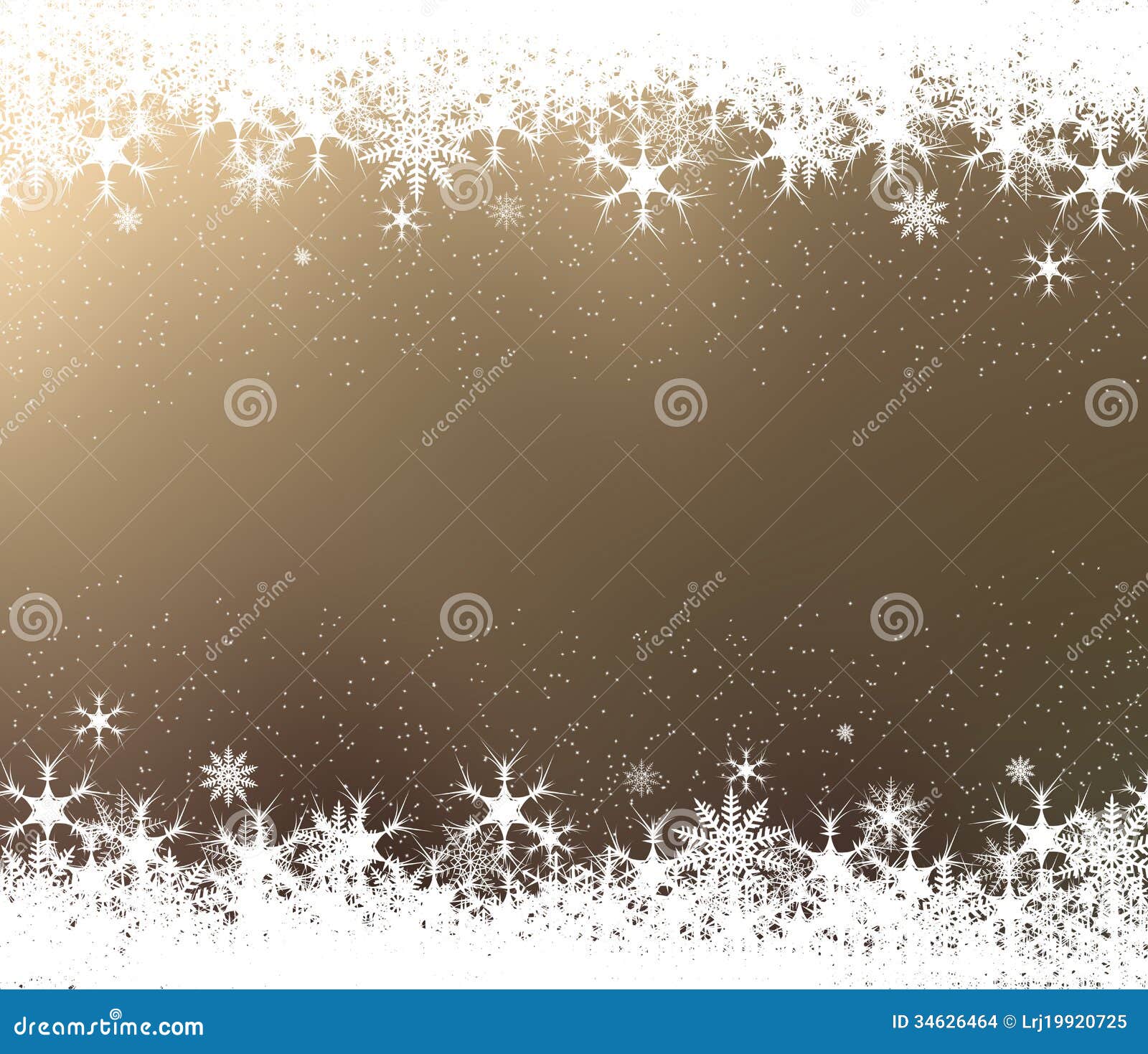 Frame of Snowflakes on Brown Background Stock Illustration ...