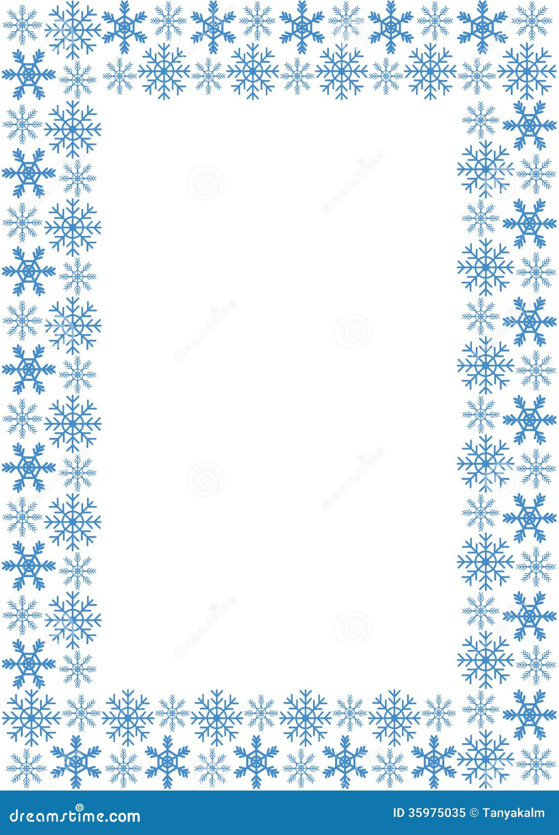 Frame with snowflakes stock vector. Illustration of celebration - 35975035
