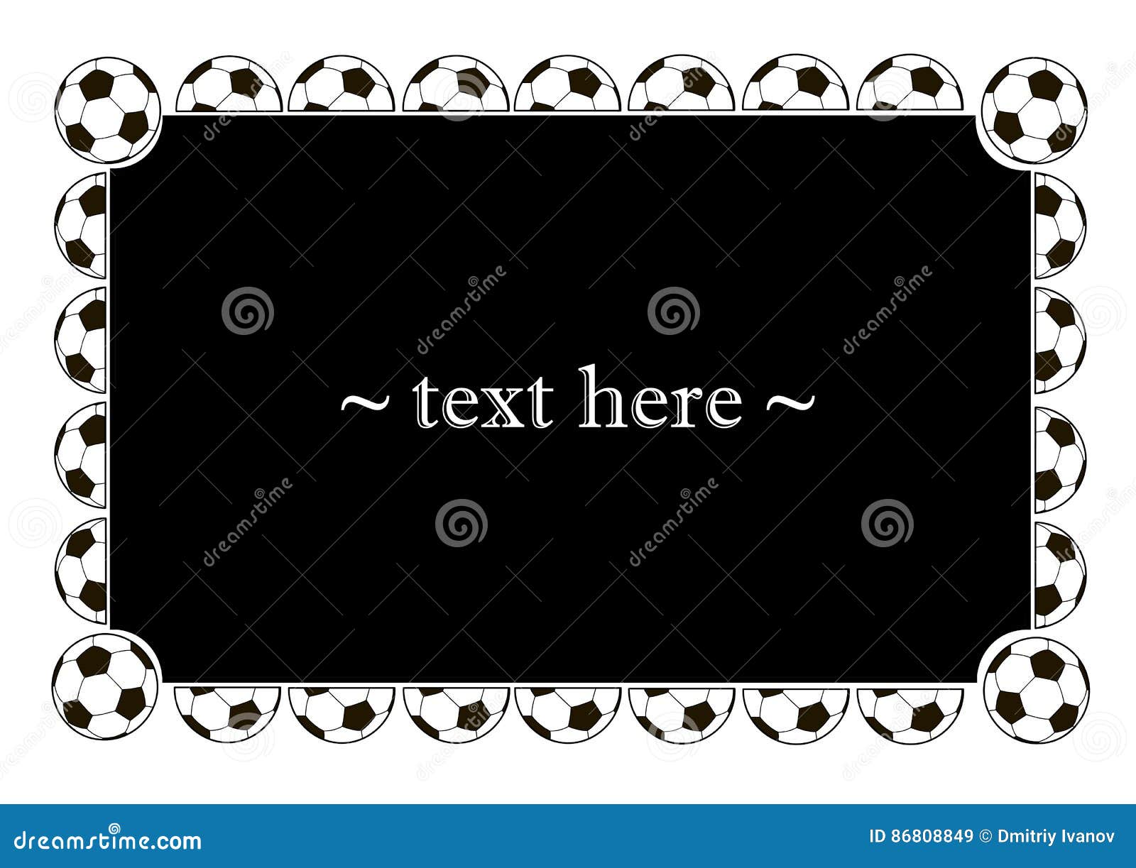 Frame with soccer balls stock vector. Illustration of grunge - 86808849