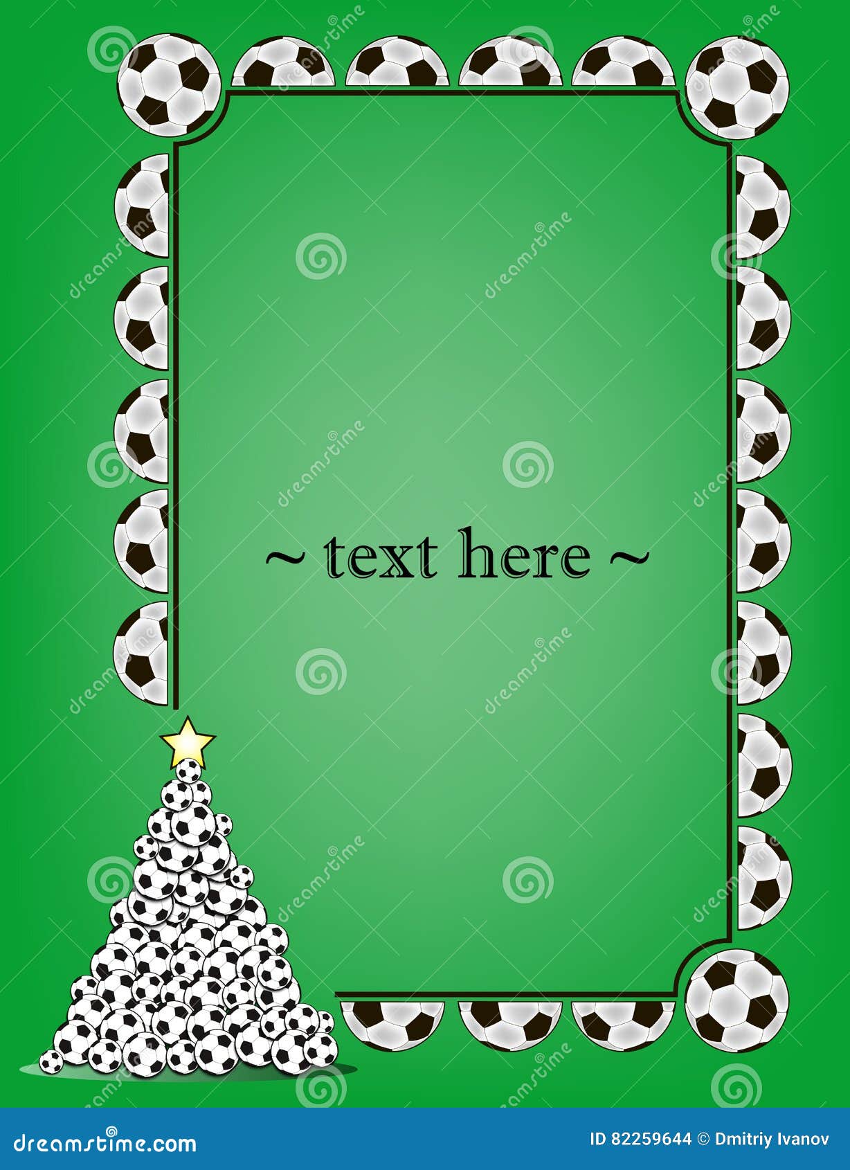 Frame with soccer balls stock vector. Illustration of play - 82259644