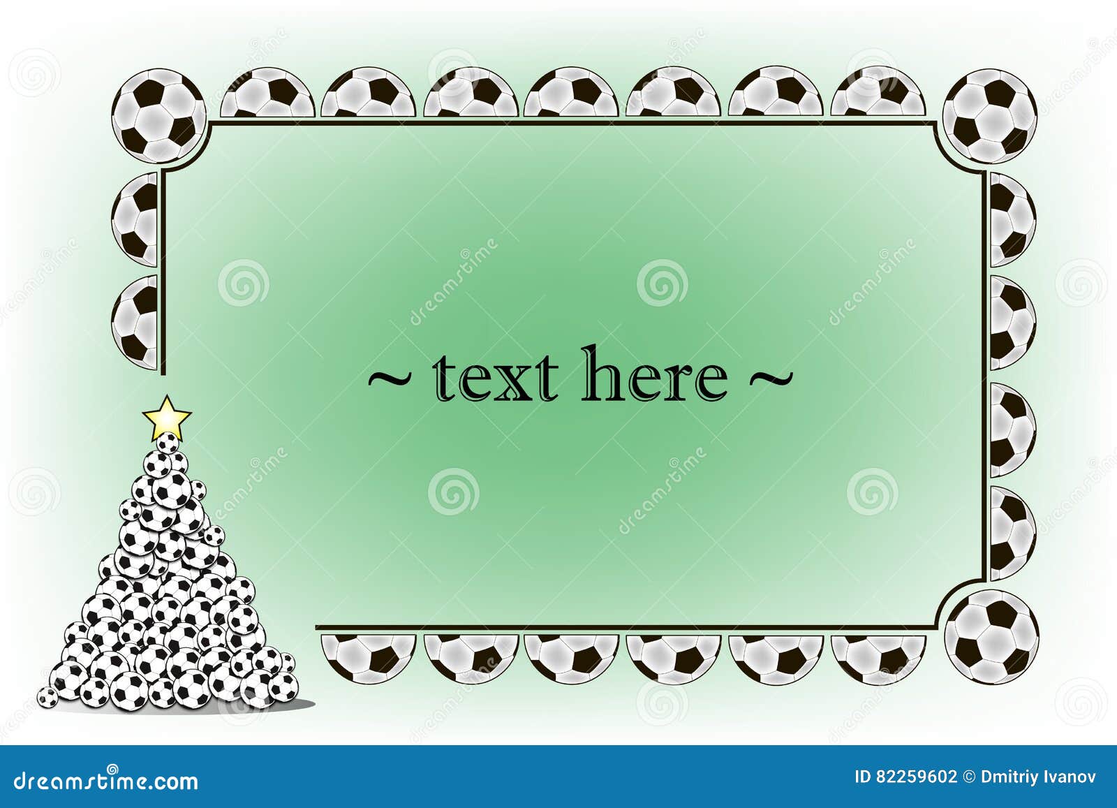 Frame with soccer balls stock vector. Illustration of celebration ...