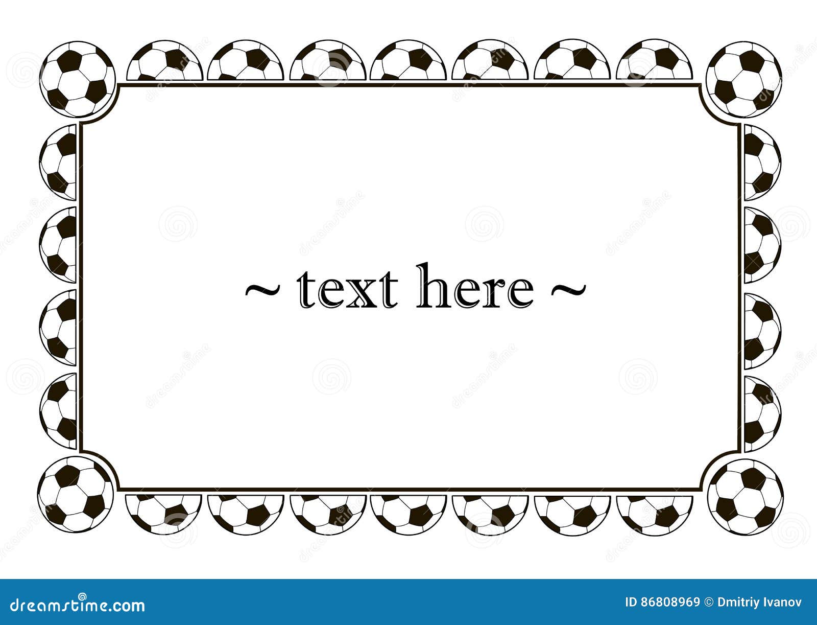 Frame with soccer balls stock vector. Illustration of element - 86808969