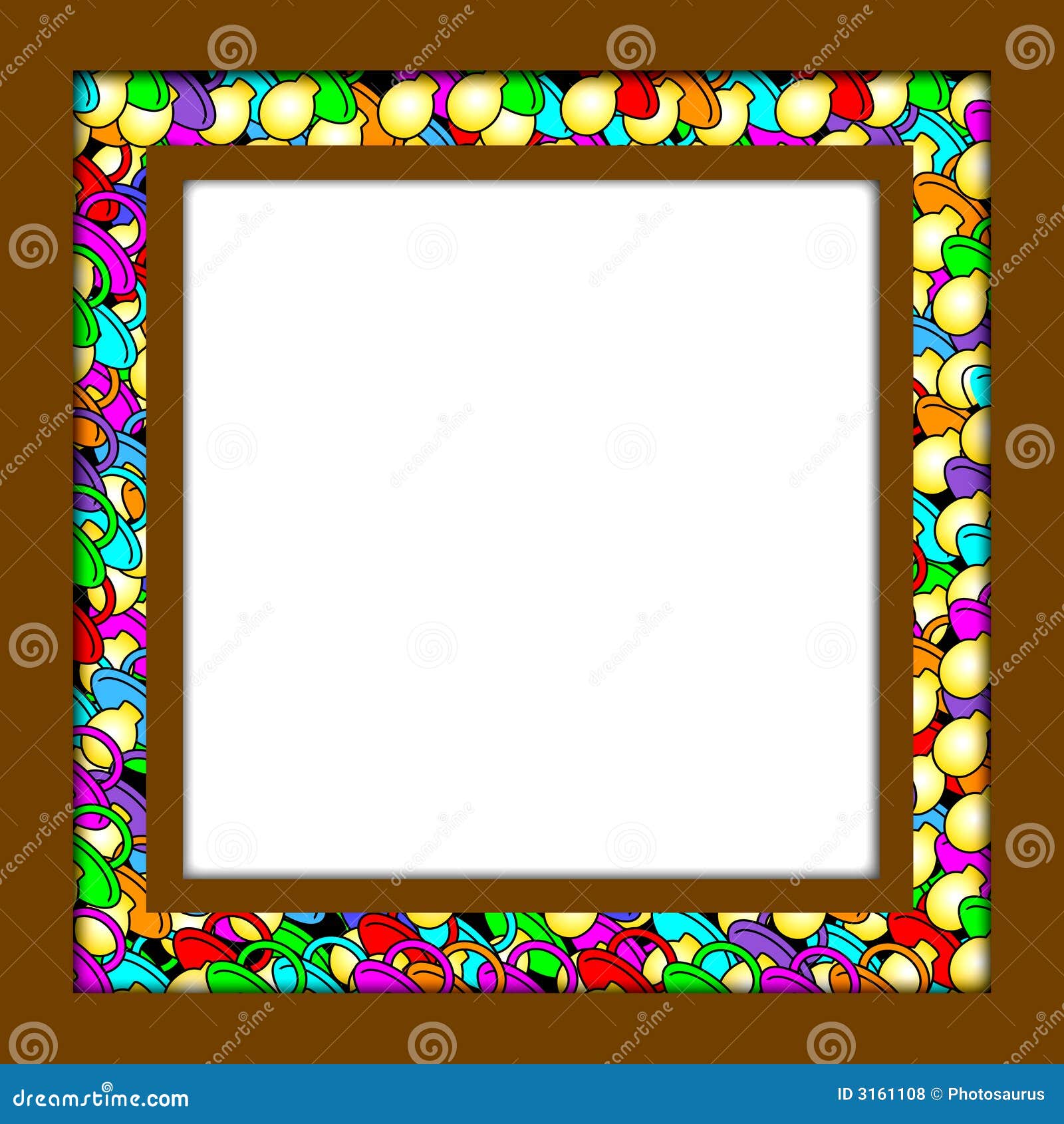 Frame with soother-border stock vector. Illustration of color - 3161108