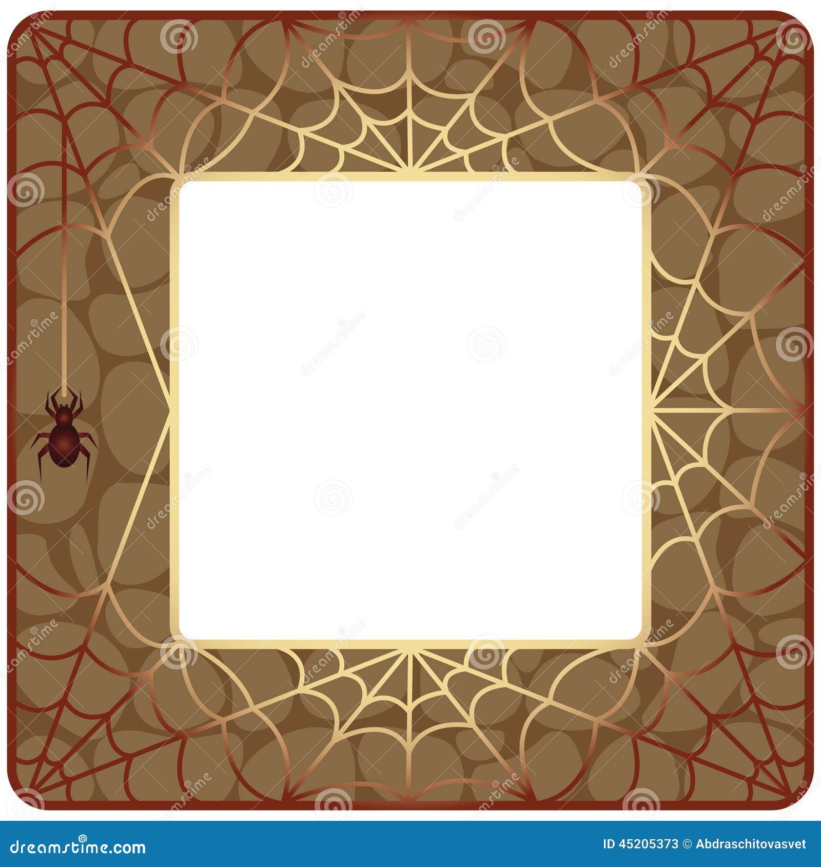 Frame with spider web stock vector. Illustration of outline - 45205373