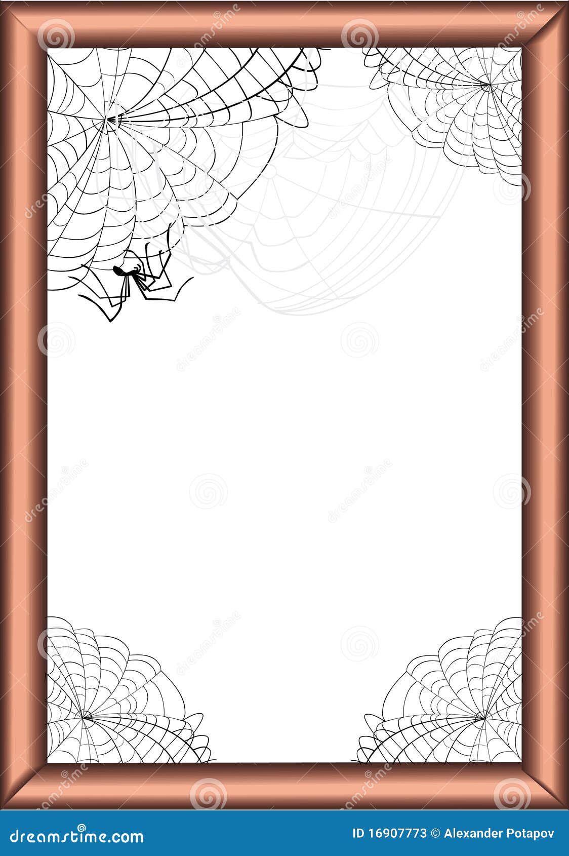 Frame In Spider Webs Stock Photos - Image: 16907773