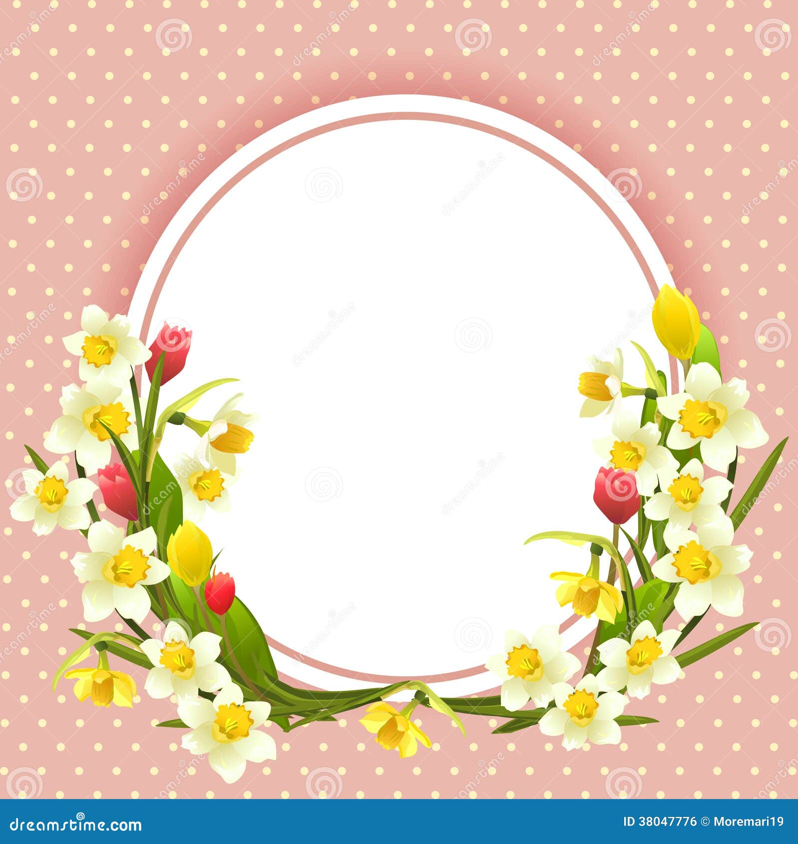 Frame with a Spring Flowers Stock Vector - Illustration of garden ...