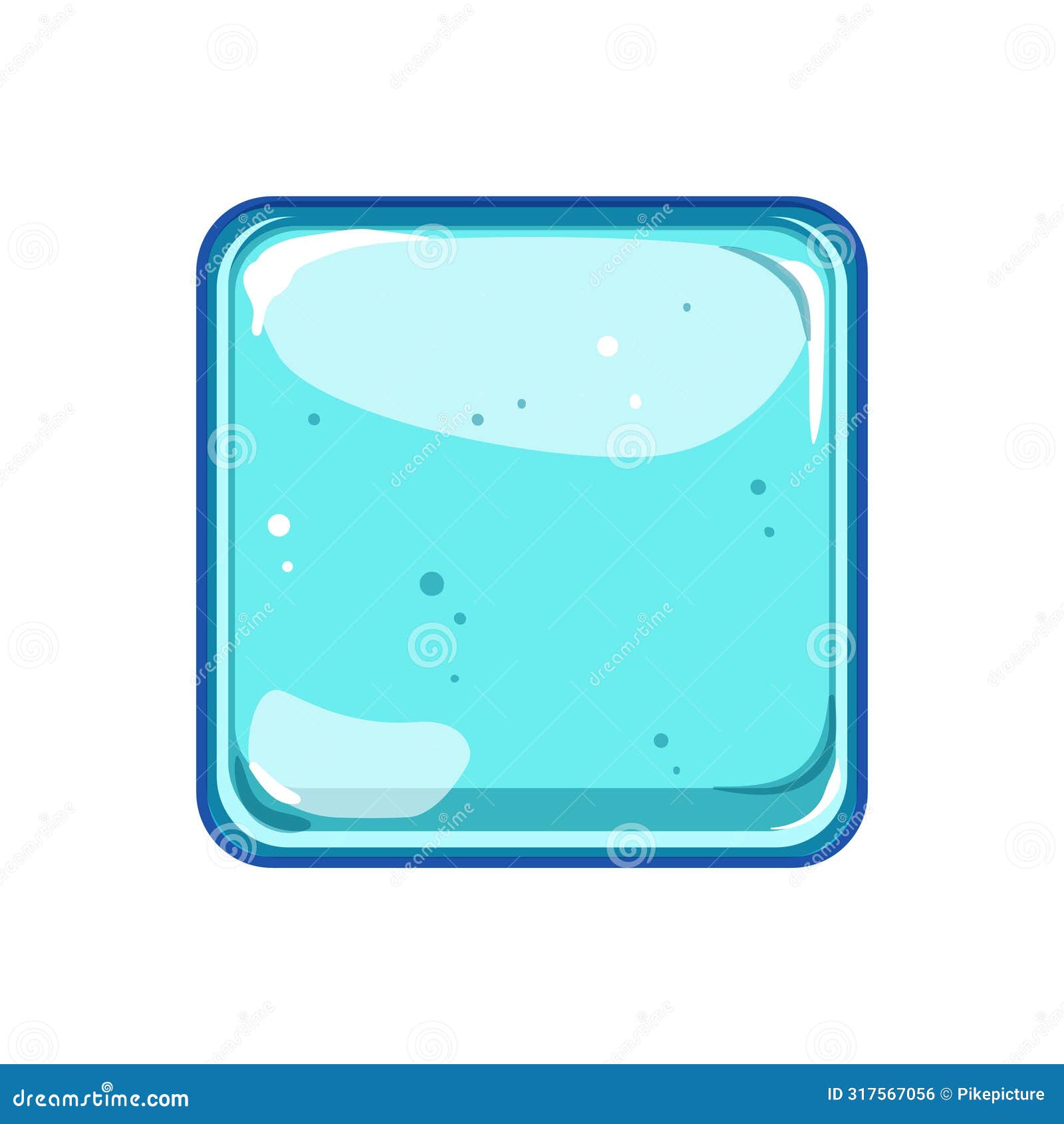 Frame Square Game Button Cartoon Vector Illustration Stock Vector ...
