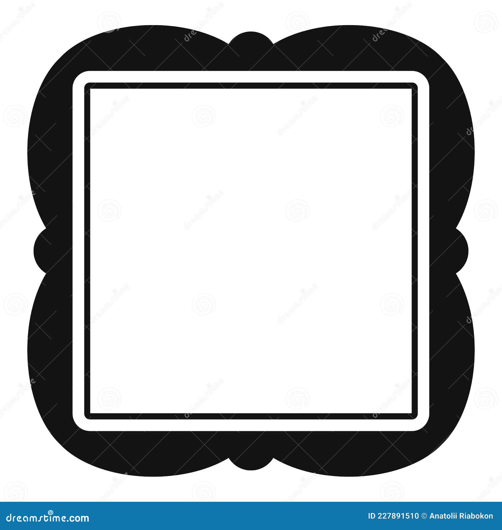 Frame Square Icon Simple Vector. Picture Photo Stock Illustration ...