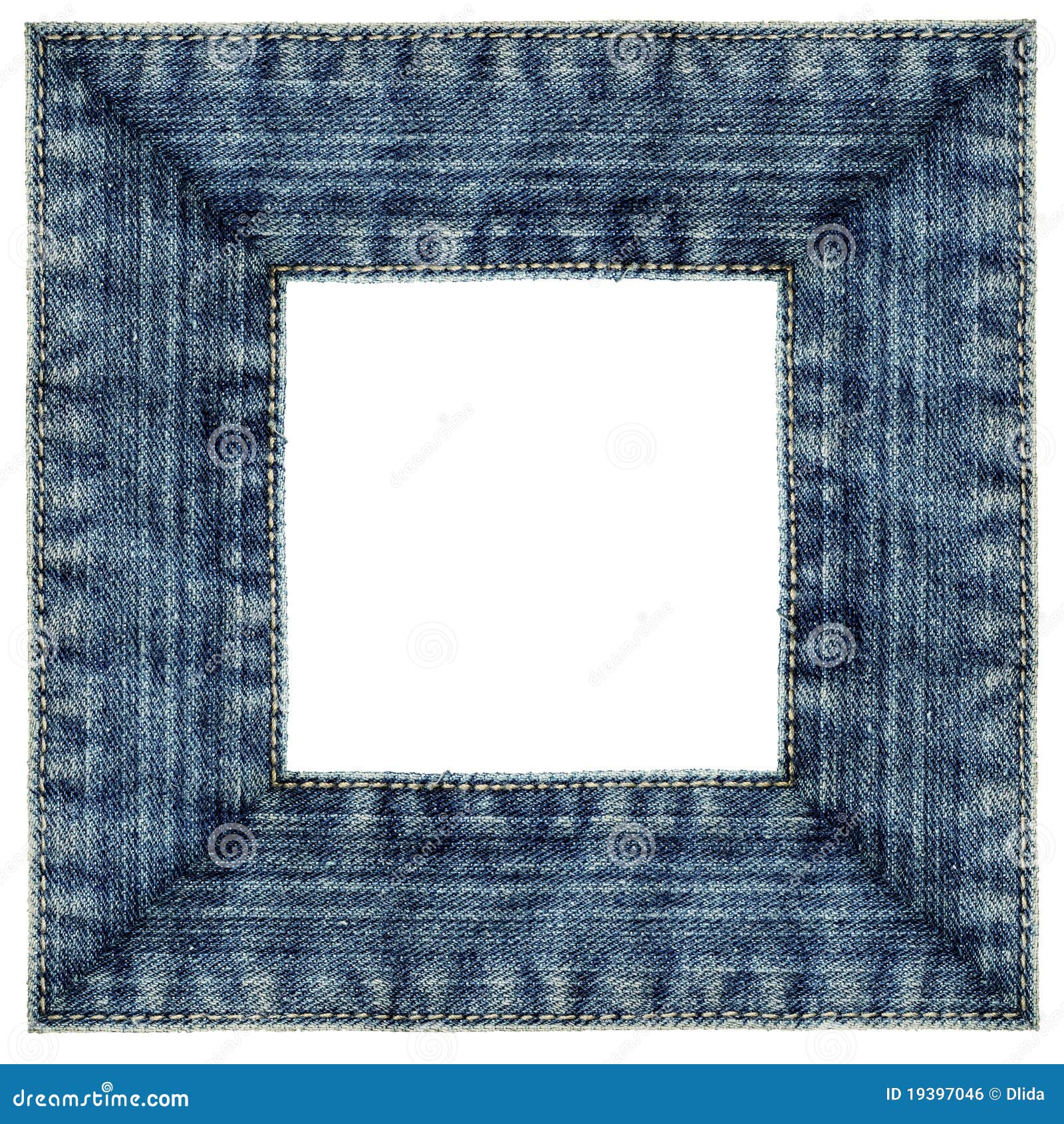 Frame of Square Jeans Isolated Stock Photo - Image of empty, grunge ...