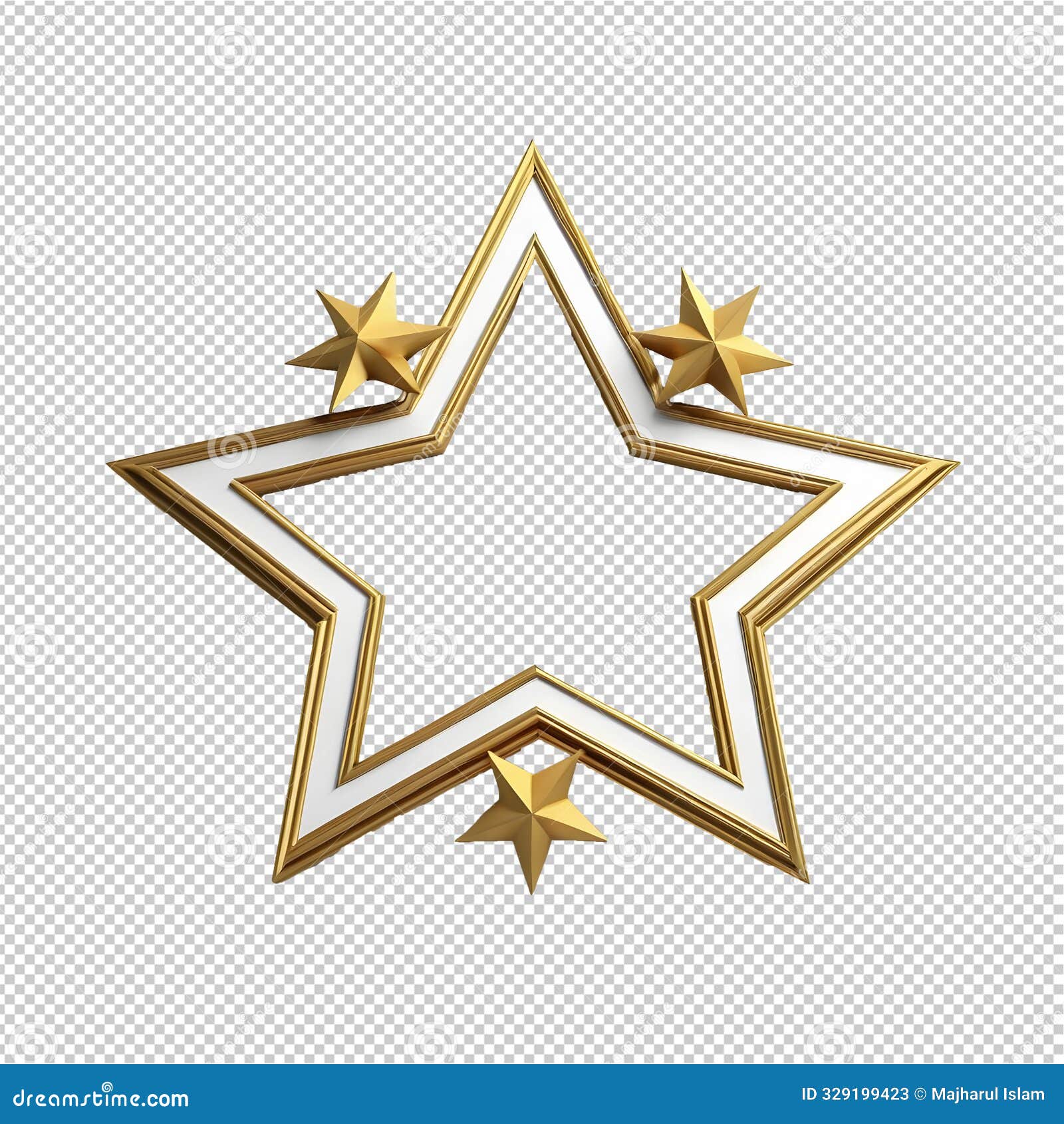 Frame Star Realistic 3d Render Isolated on Transparent Background Stock ...