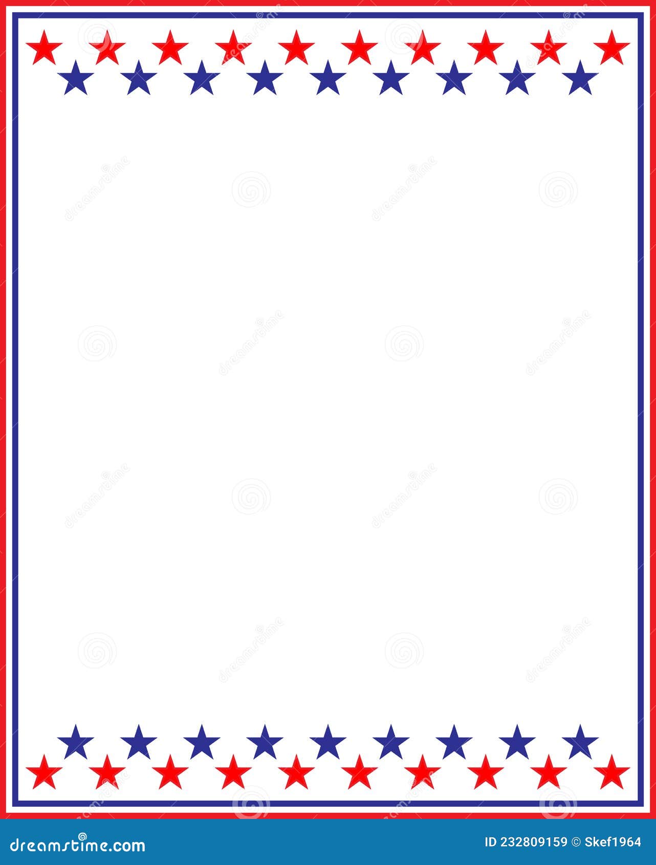 USA Flag Symbols Stars Patriotic Frame Border. Stock Vector ...
