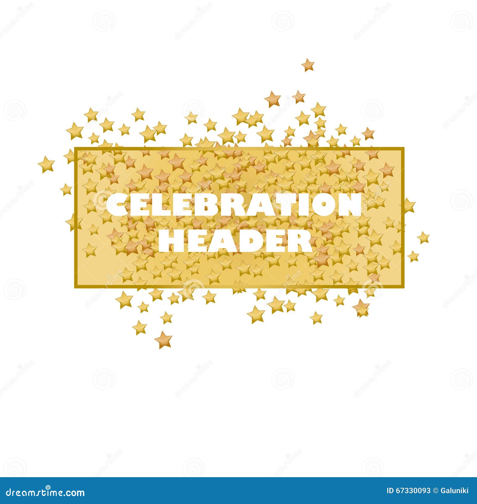 Frame with Stars. Luxury Fireworks Header Stock Vector - Illustration ...