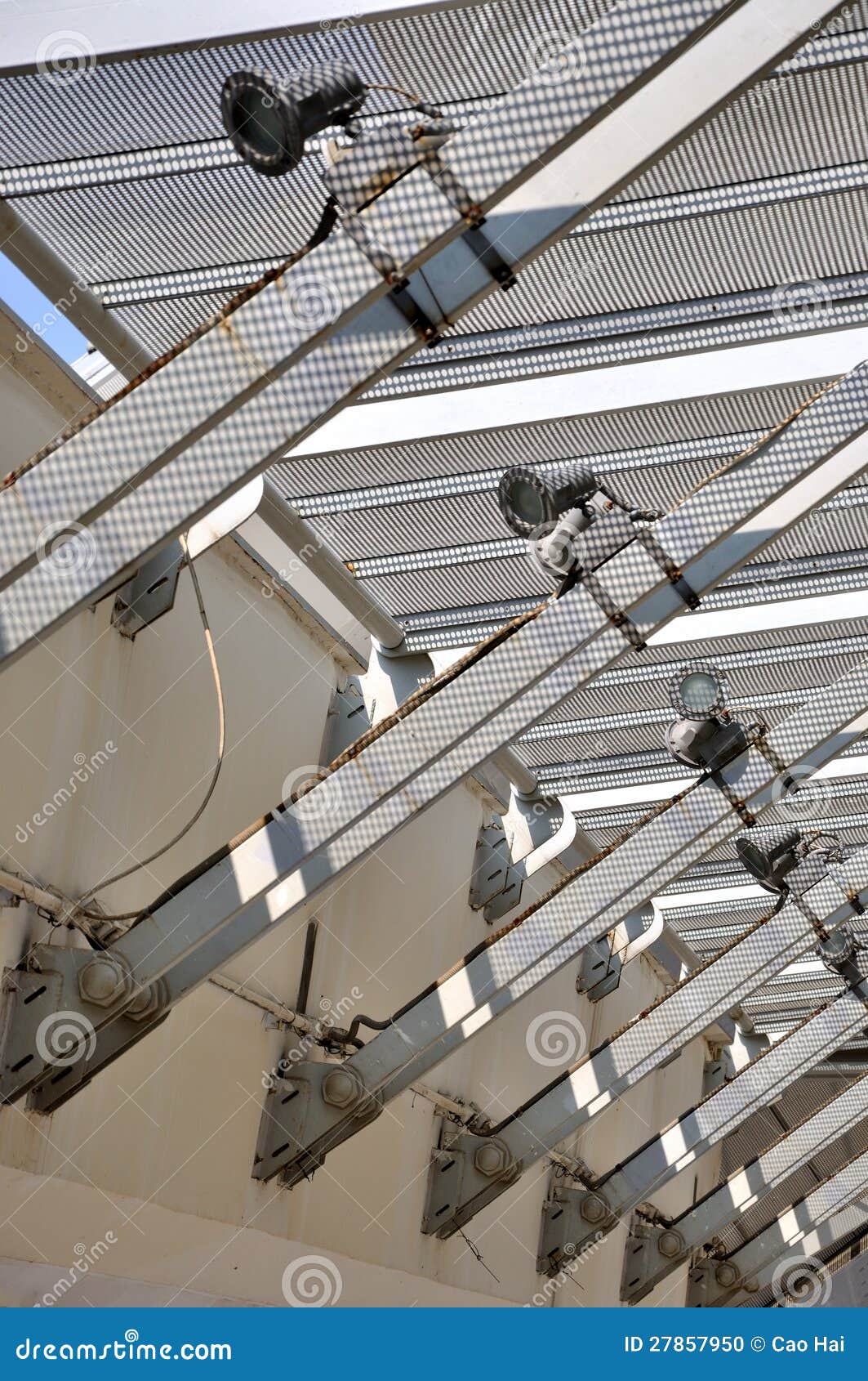 Frame of Steel Structure Construction Stock Photo - Image of gray ...