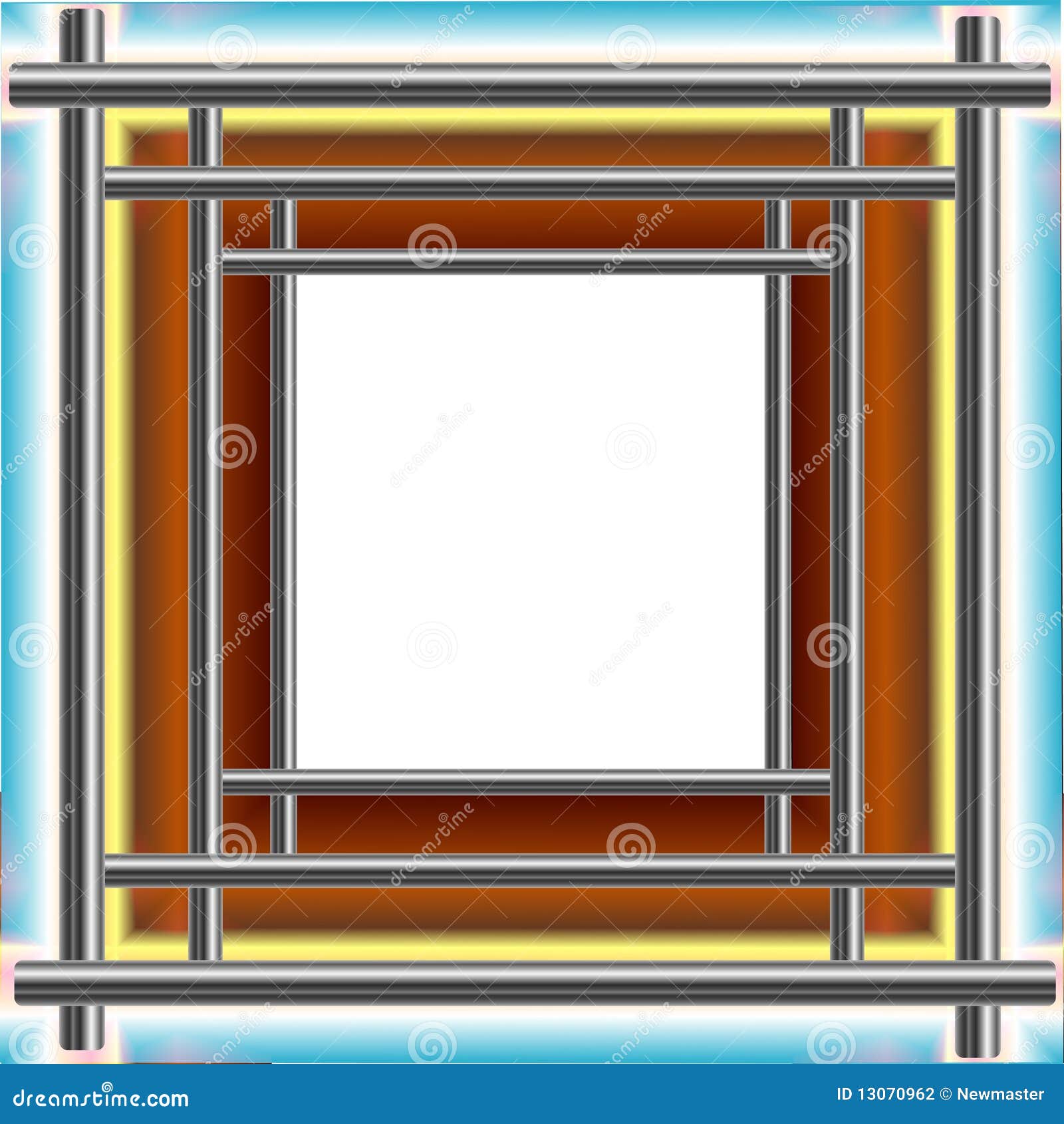 Frame of steel tubing stock illustration. Illustration of metal - 13070962