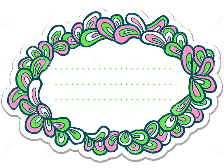 Frame (sticker) stock vector. Illustration of drawing - 14525632