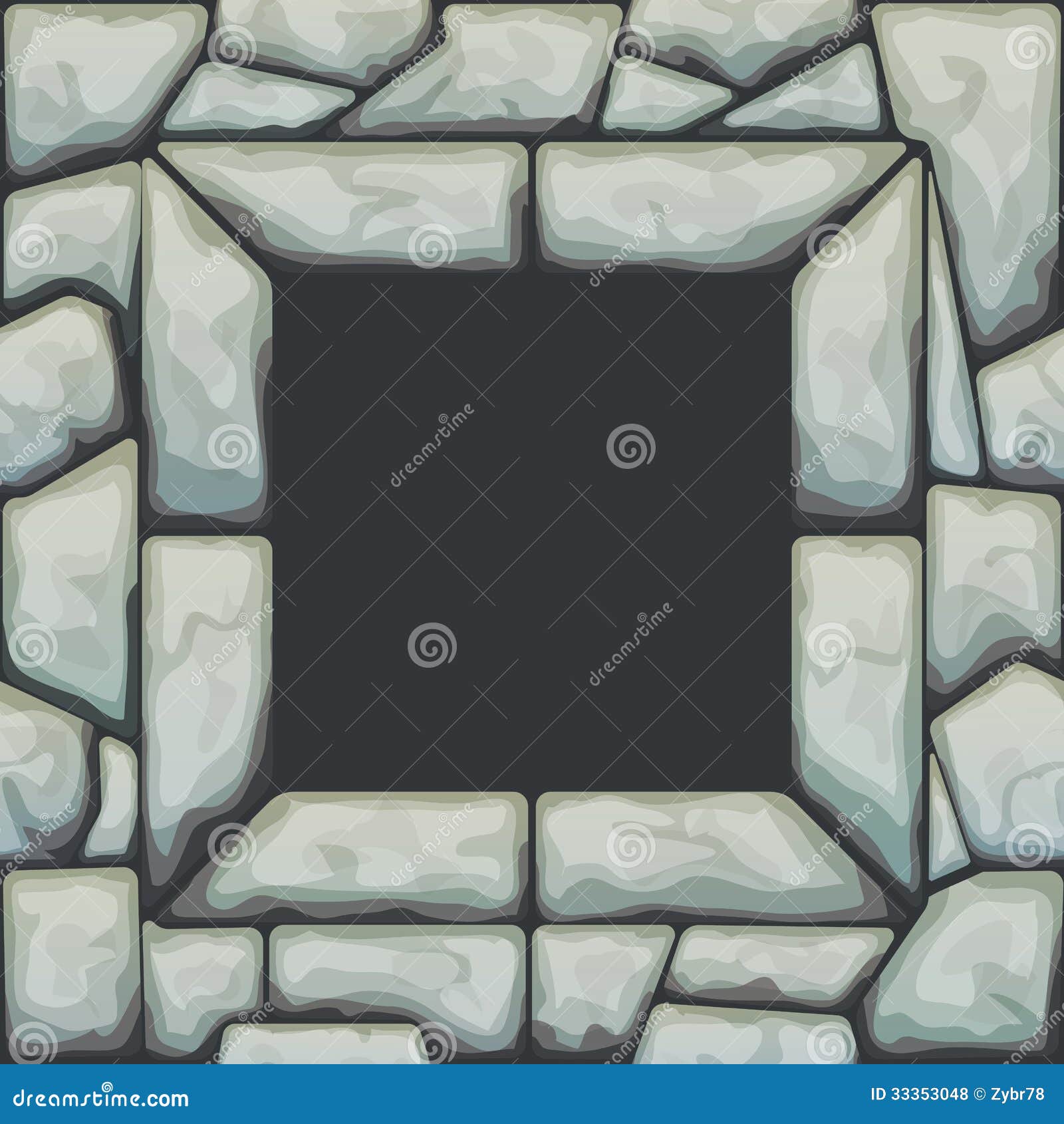 Frame on Stone Seamless Pattern Stock Vector - Illustration of ashlar ...