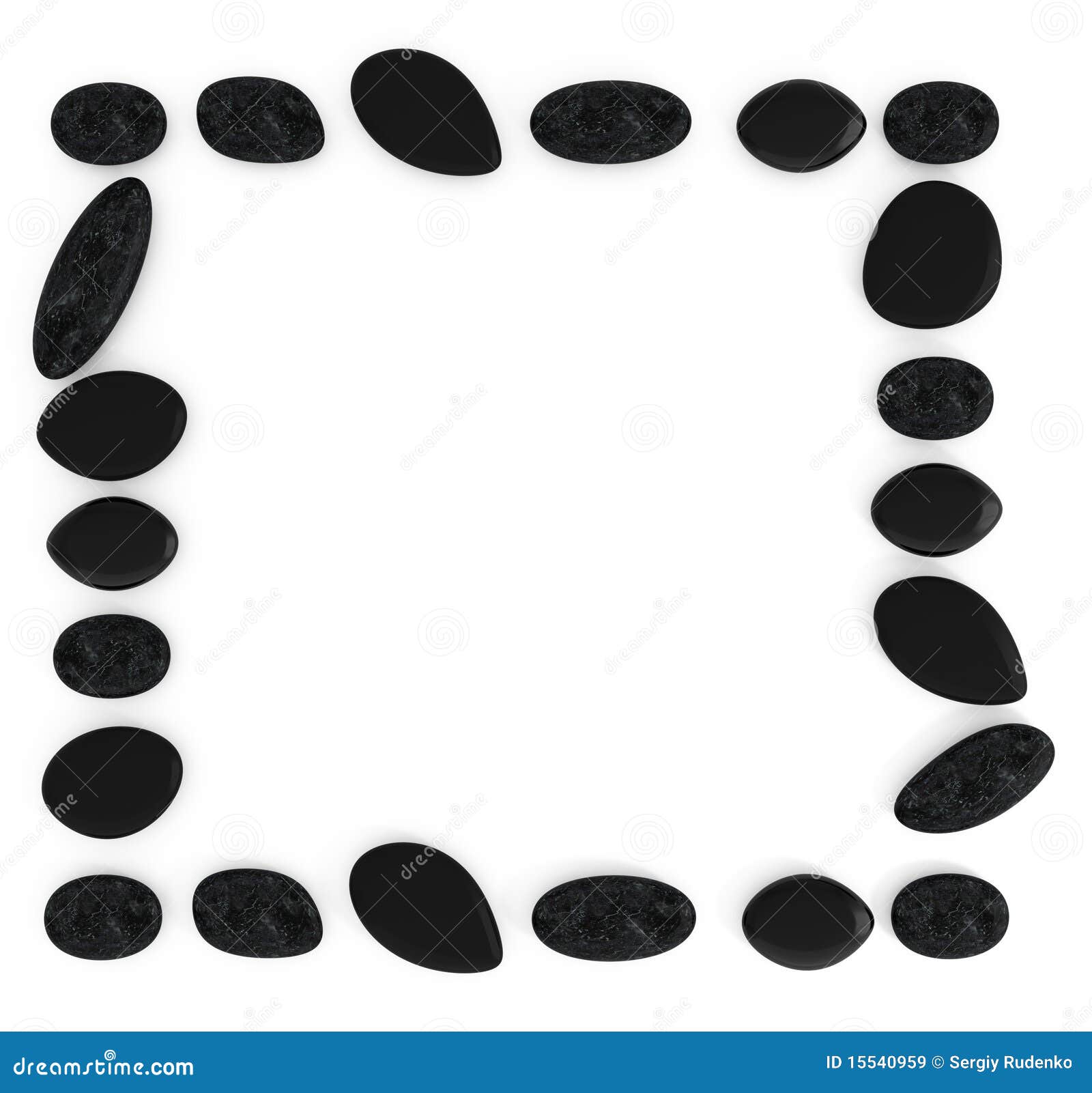 Frame of Stones Isolated on White Stock Illustration - Illustration of ...