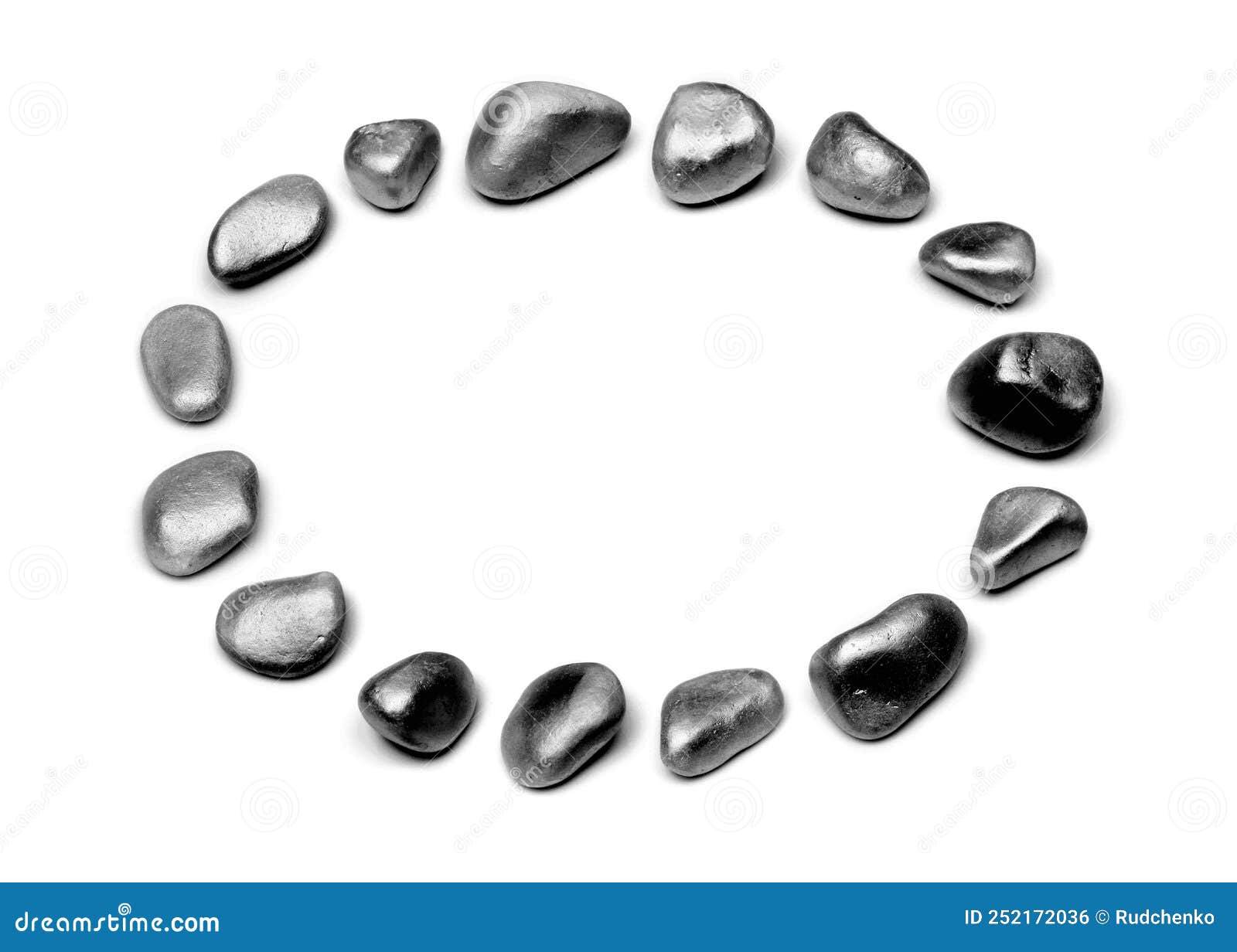 Frame of Stones Isolated on White Stock Photo - Image of abstract ...