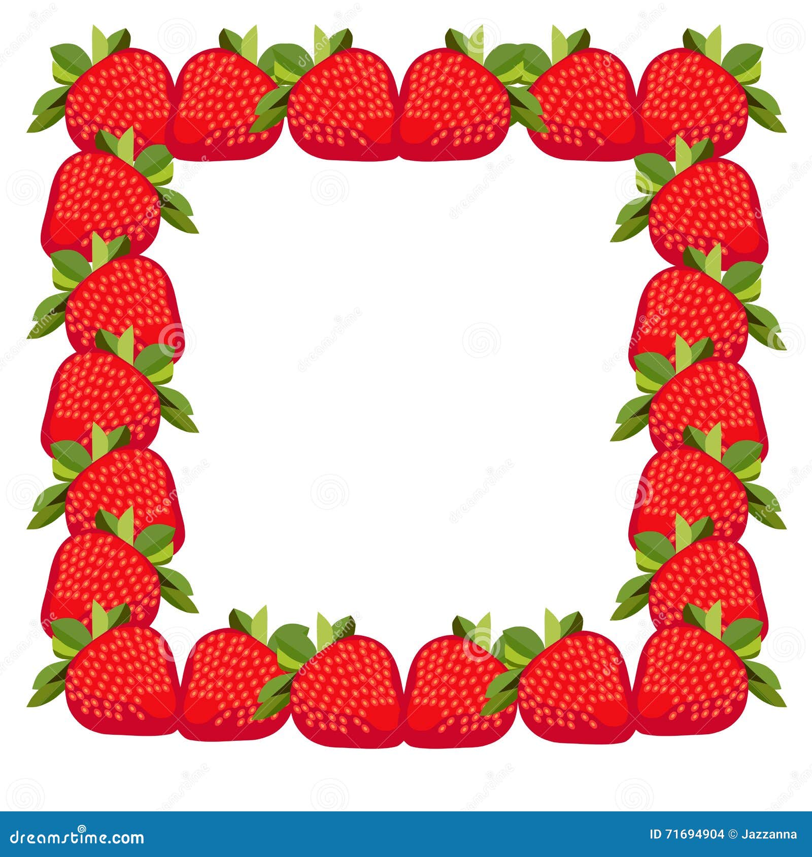 Frame strawberries stock vector. Illustration of frame - 71694904