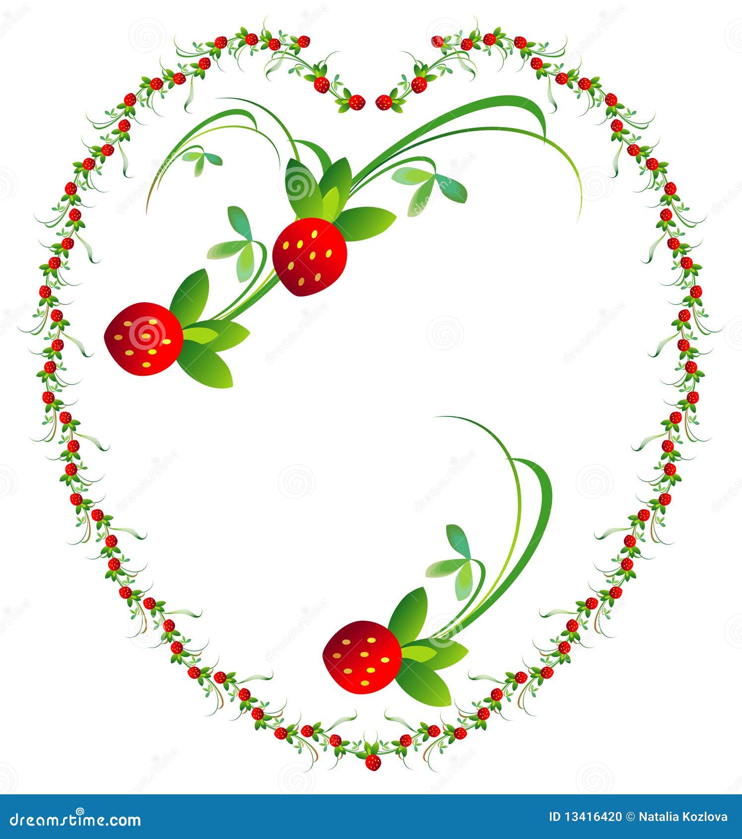 Frame strawberry stock vector. Illustration of frame - 13416420