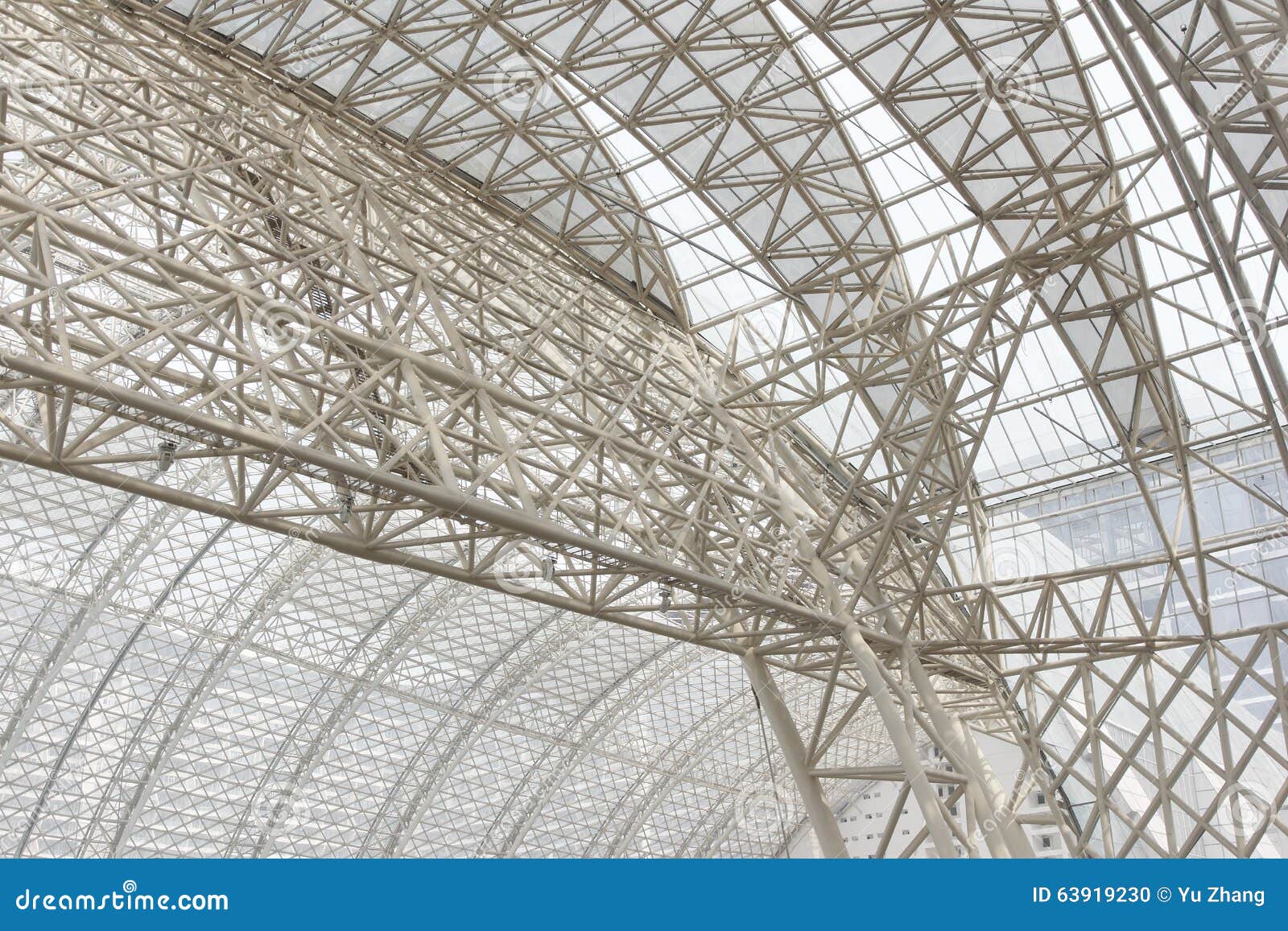 Frame Structure of a Modern Building Roof Stock Photo - Image of ...
