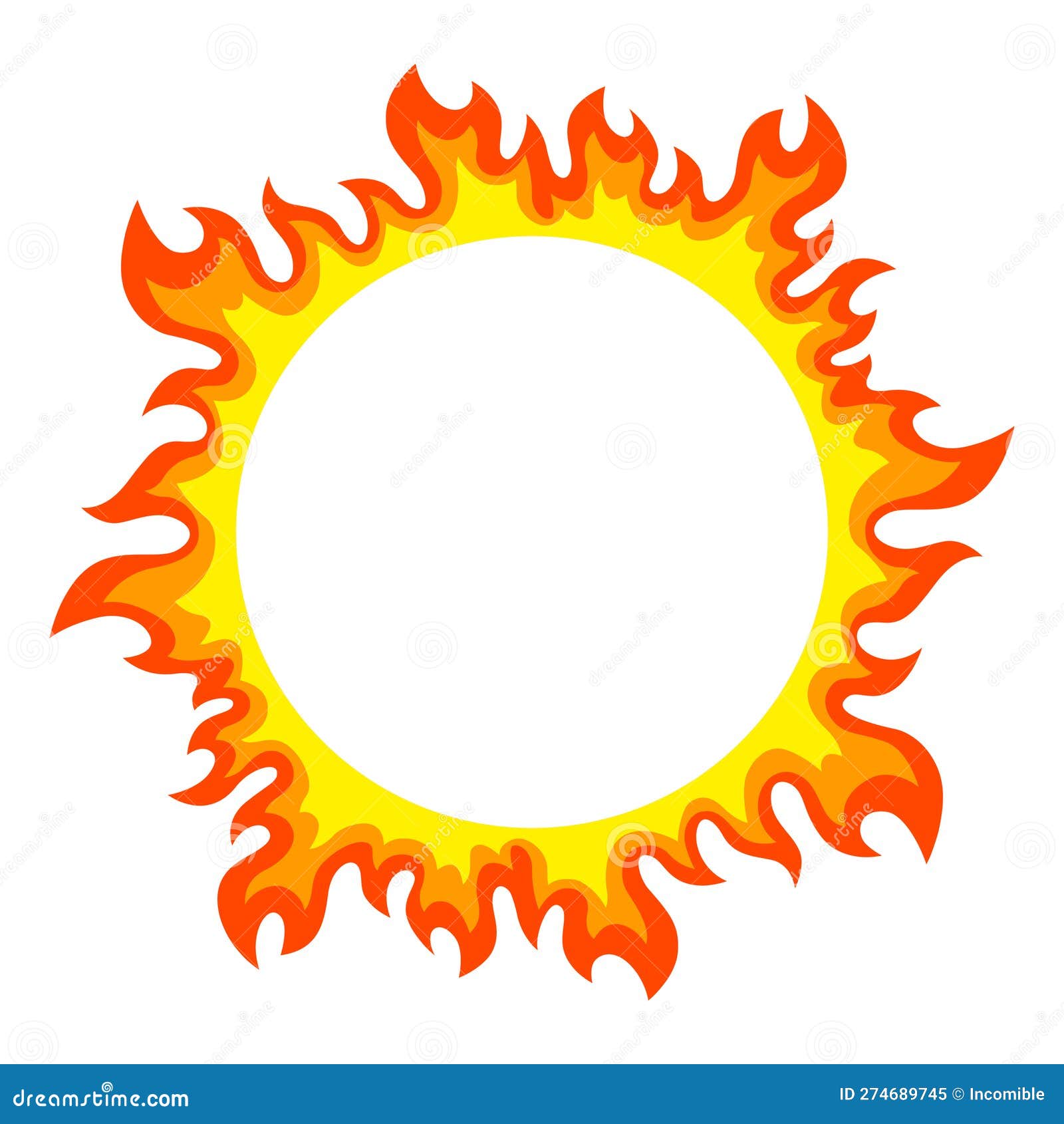 Frame of Stylized Fire. Decorative Element for Design. Stock Vector ...