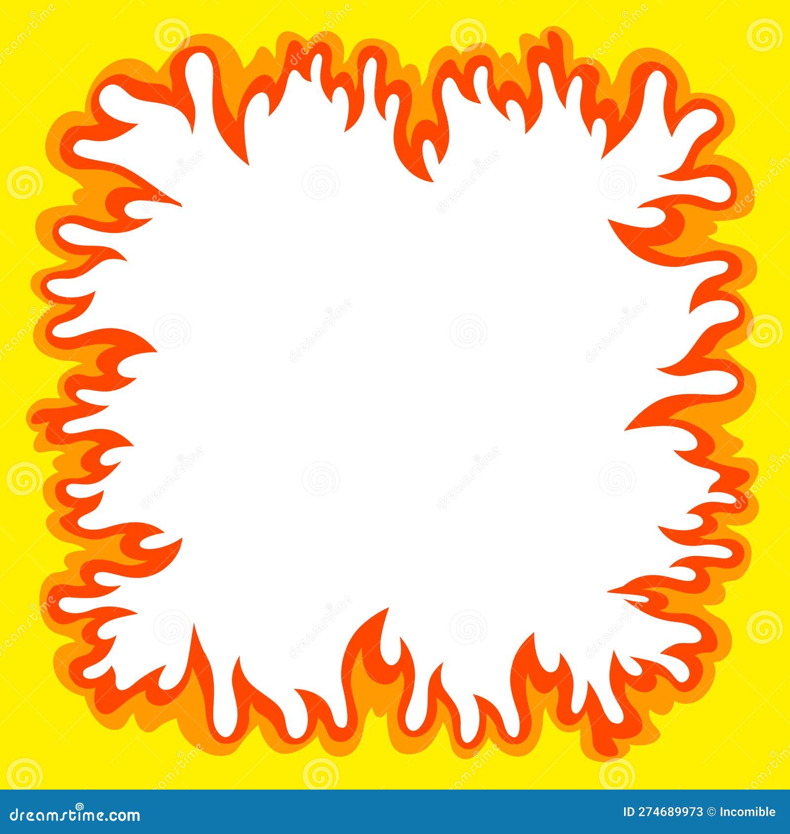 Frame of Stylized Fire. Decorative Element for Design. Stock Vector ...
