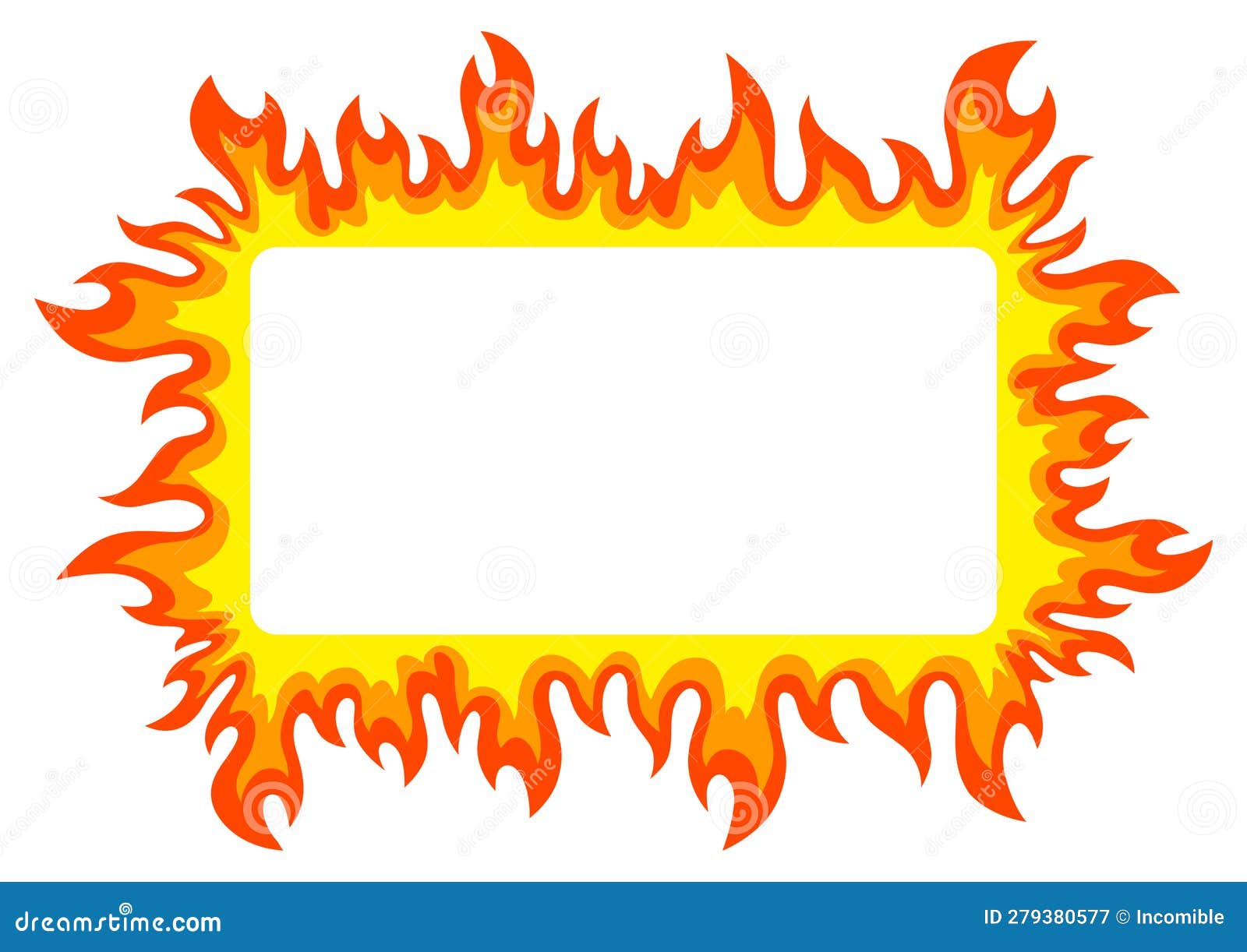 Frame of Stylized Fire. Decorative Element for Design. Stock Vector ...