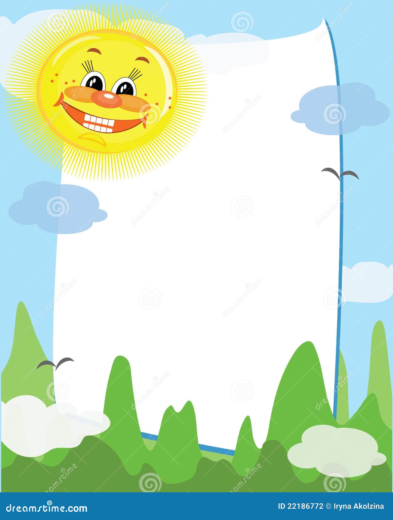 Frame with sun stock vector. Illustration of composition - 22186772